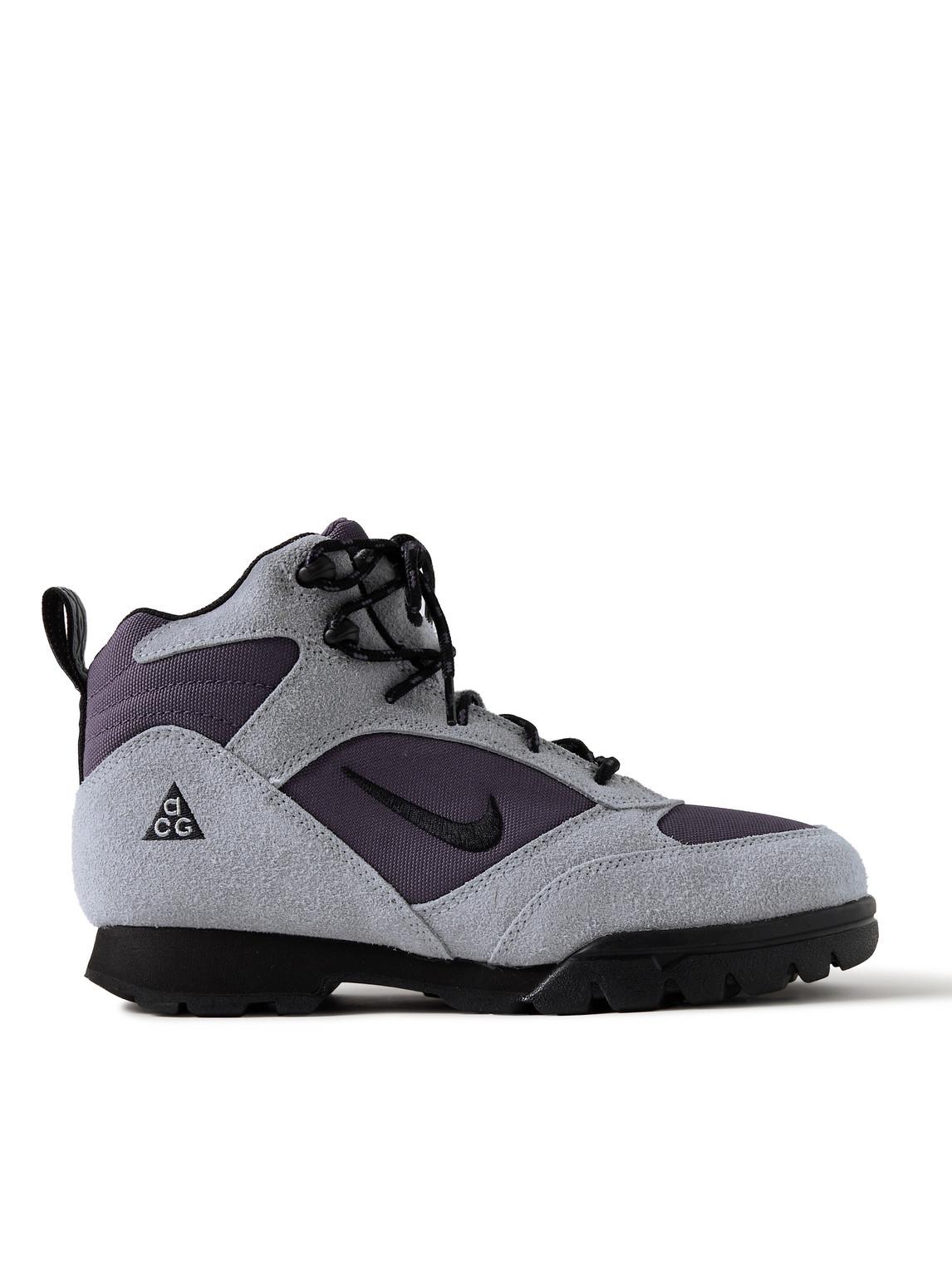 Nike Acg Torre Mid Canvas And Suede Hiking Boots in Blue for Men | Lyst