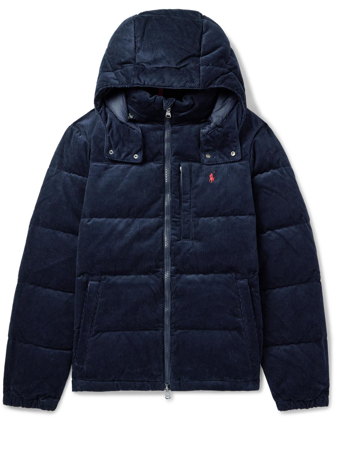 Polo Ralph Lauren Quilted Cotton-corduroy Down Jacket in Blue for Men | Lyst