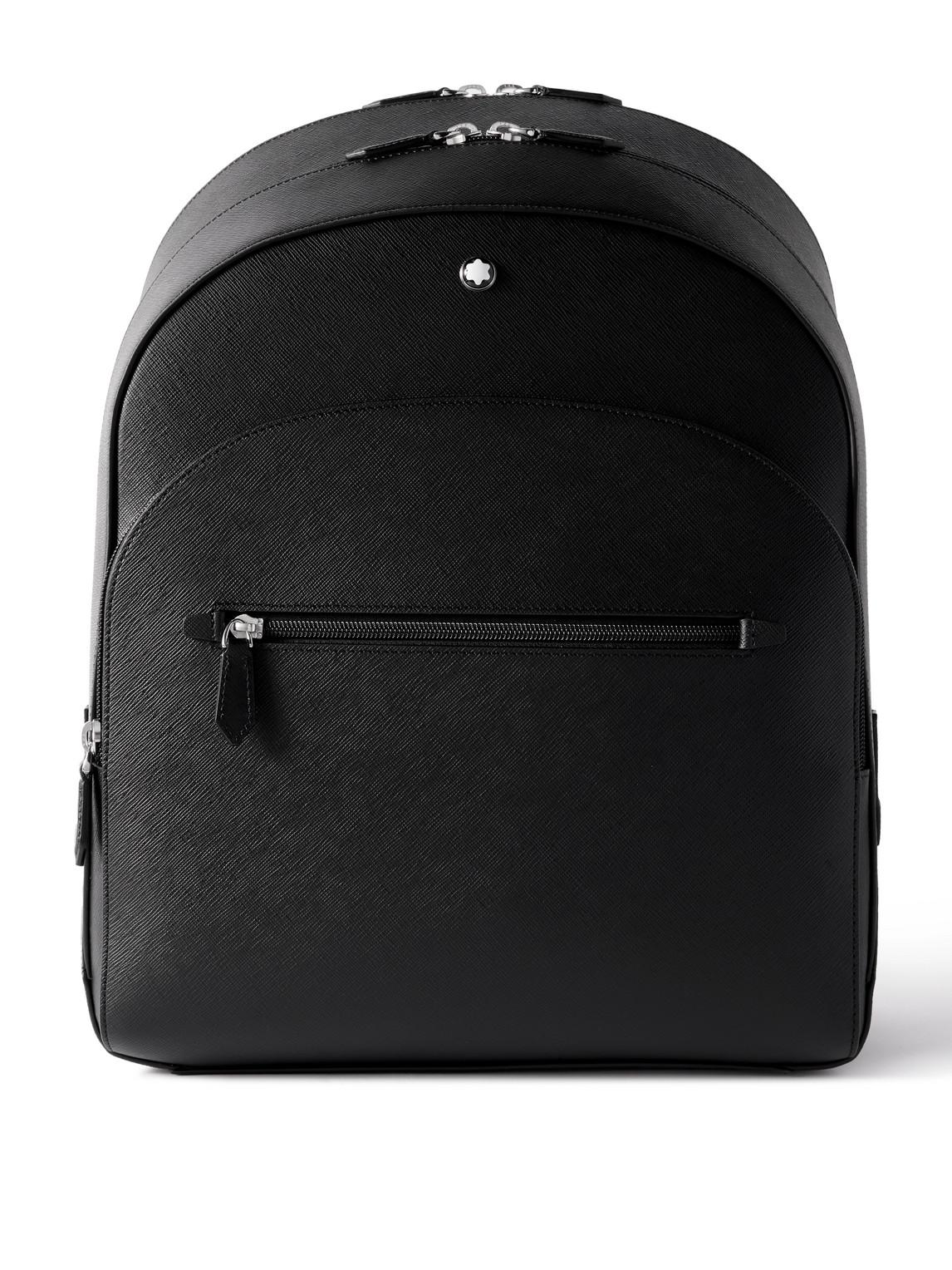 Montblanc Sartorial Large Cross-grain Leather Backpack in Black for Men | Lyst