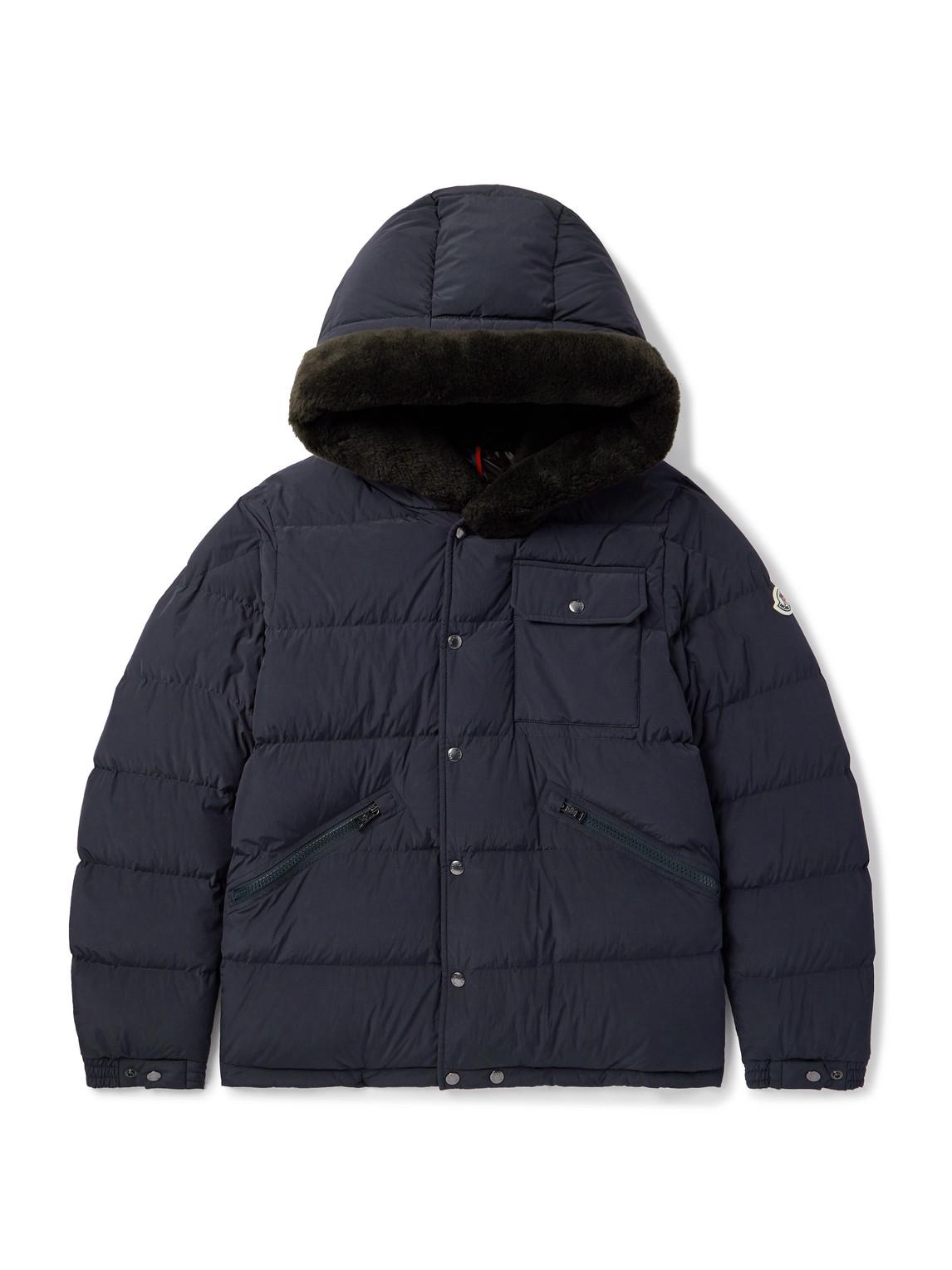 Moncler Marcelettes Faux Shearling-trimmed Quilted Shell Down Jacket in ...