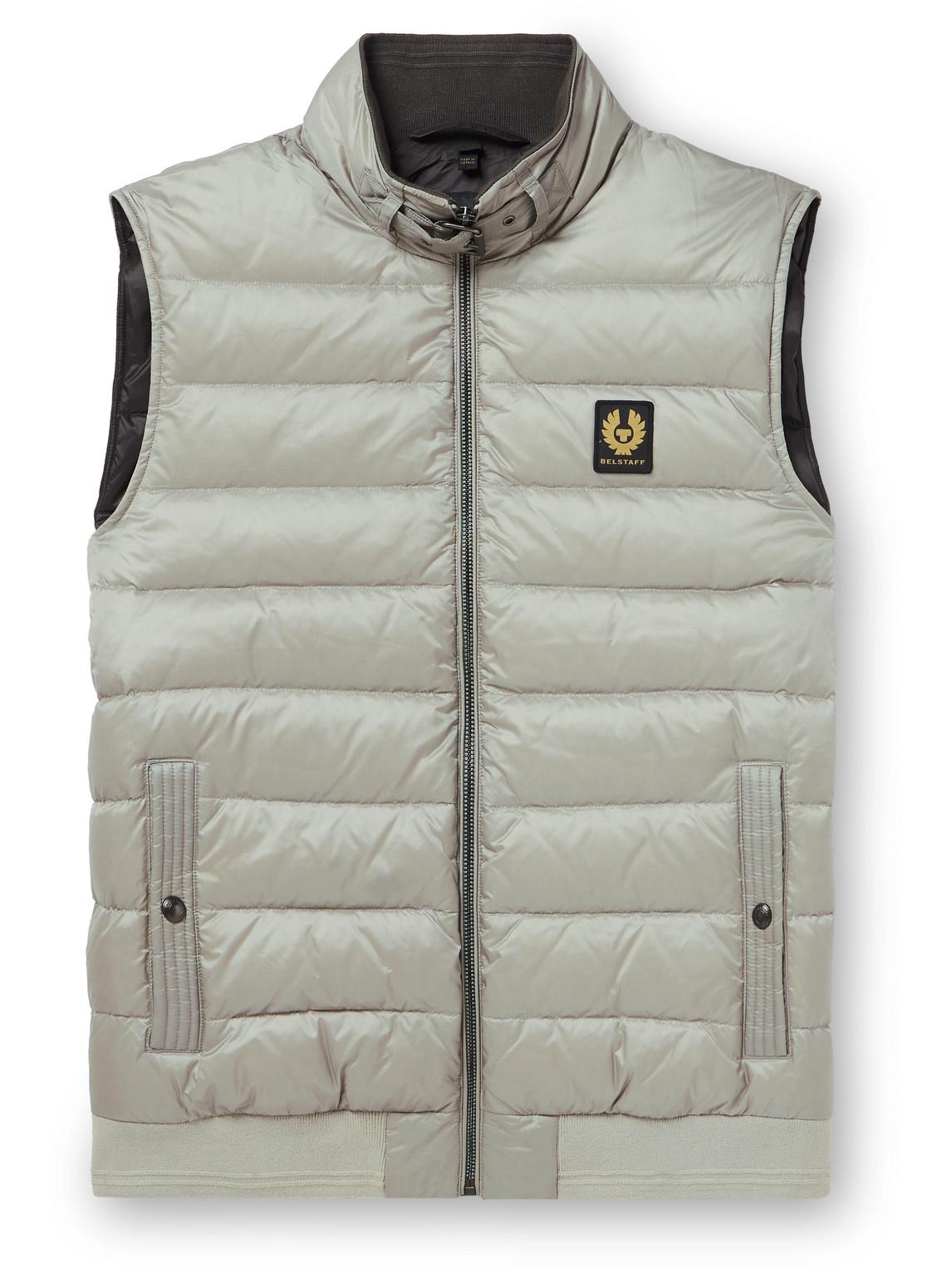 Belstaff Circuit Logo-appliquéd Padded Shell Down Gilet in Gray for Men | Lyst