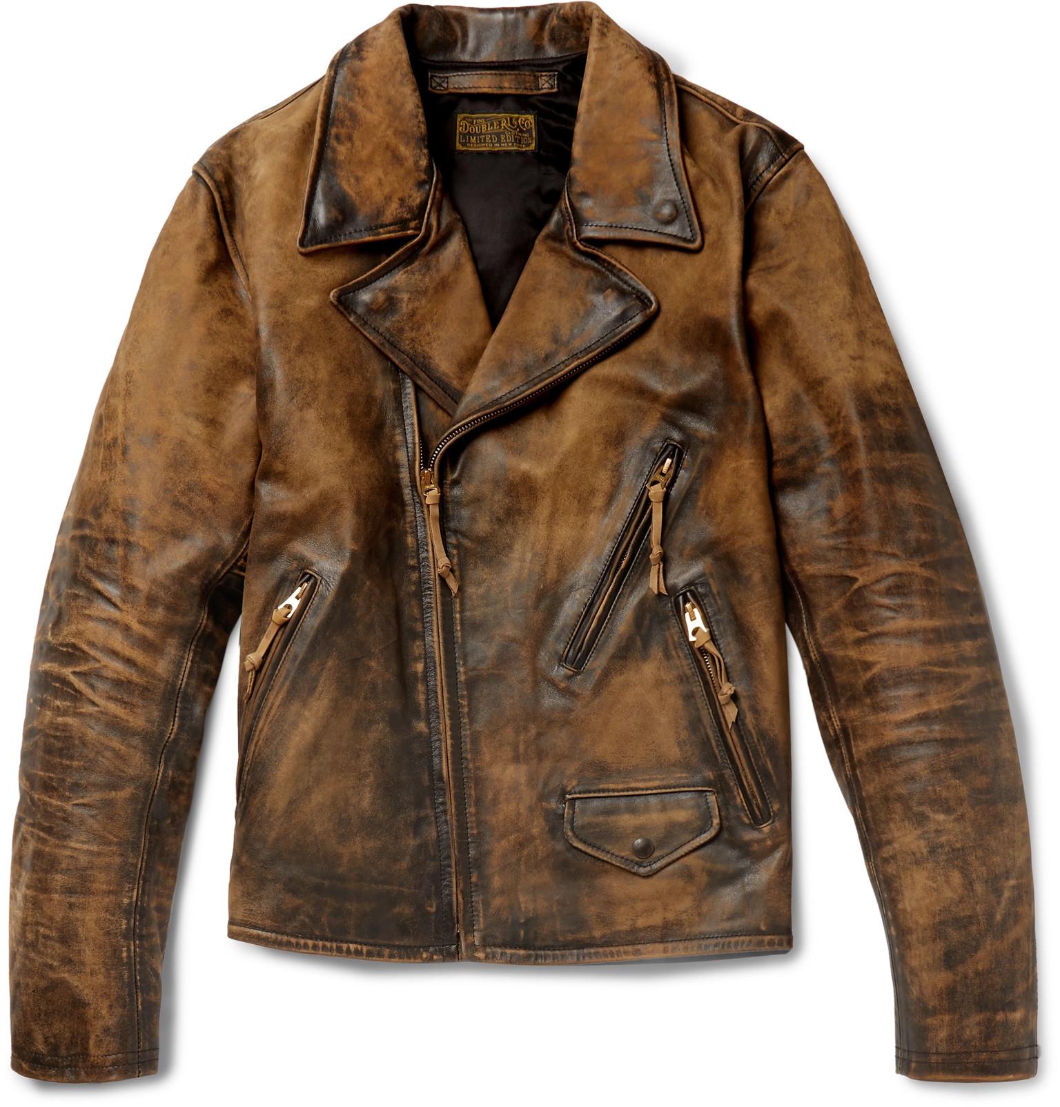 RRL Distressed Leather Biker Jacket in Brown for Men | Lyst RRL Distressed Leather Biker Jacket in Brown for Men | Lyst
