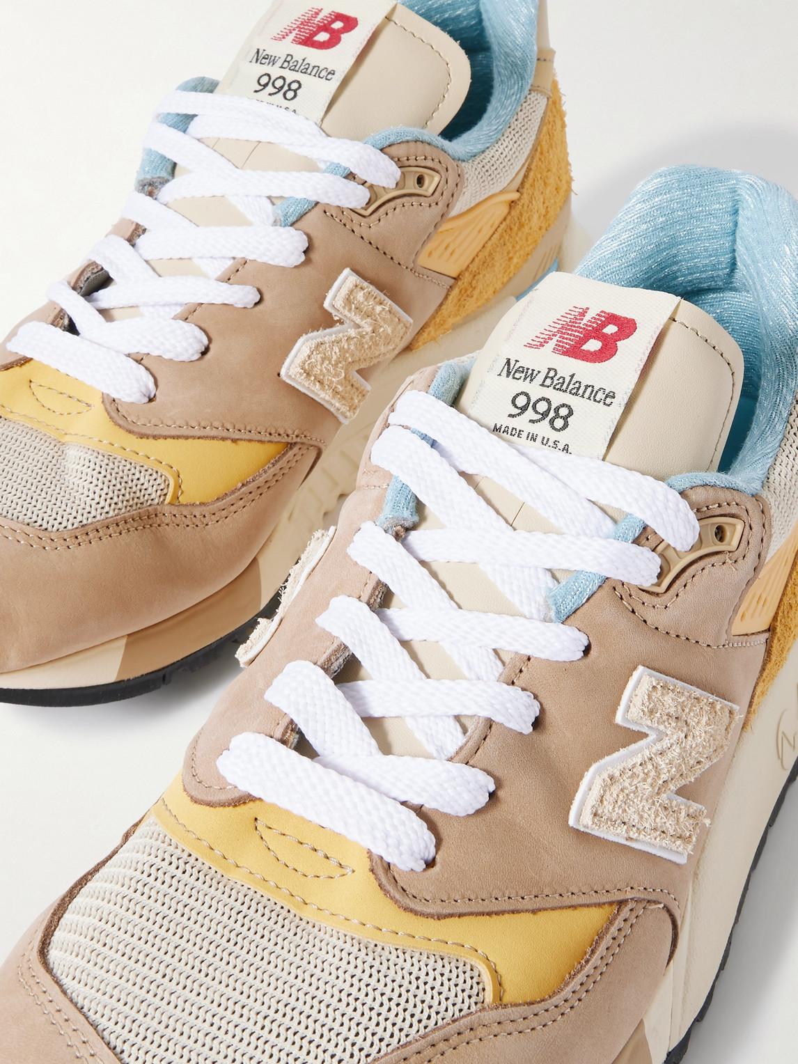 New Balance Mius 998 Leather Mesh Brushed Suede And Rubber Sneakers in Natural for Men Lyst UK
