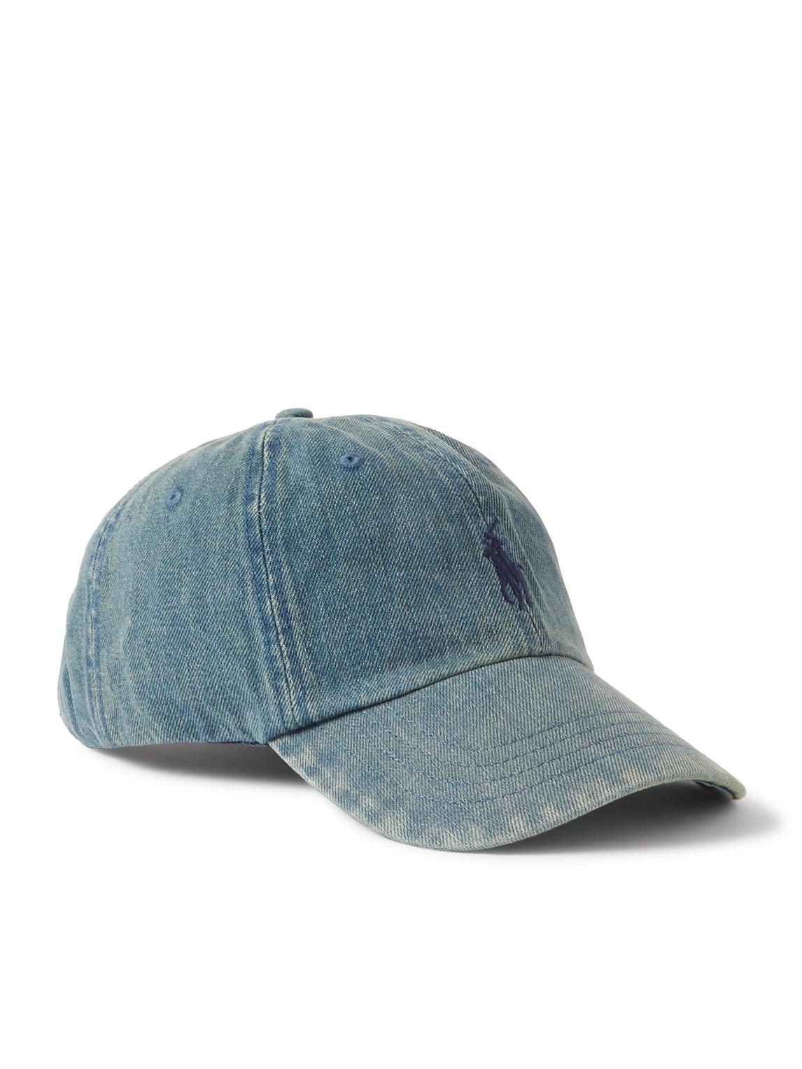 Polo Ralph Lauren Logo-embroidered Denim Baseball Cap in Blue | Lyst