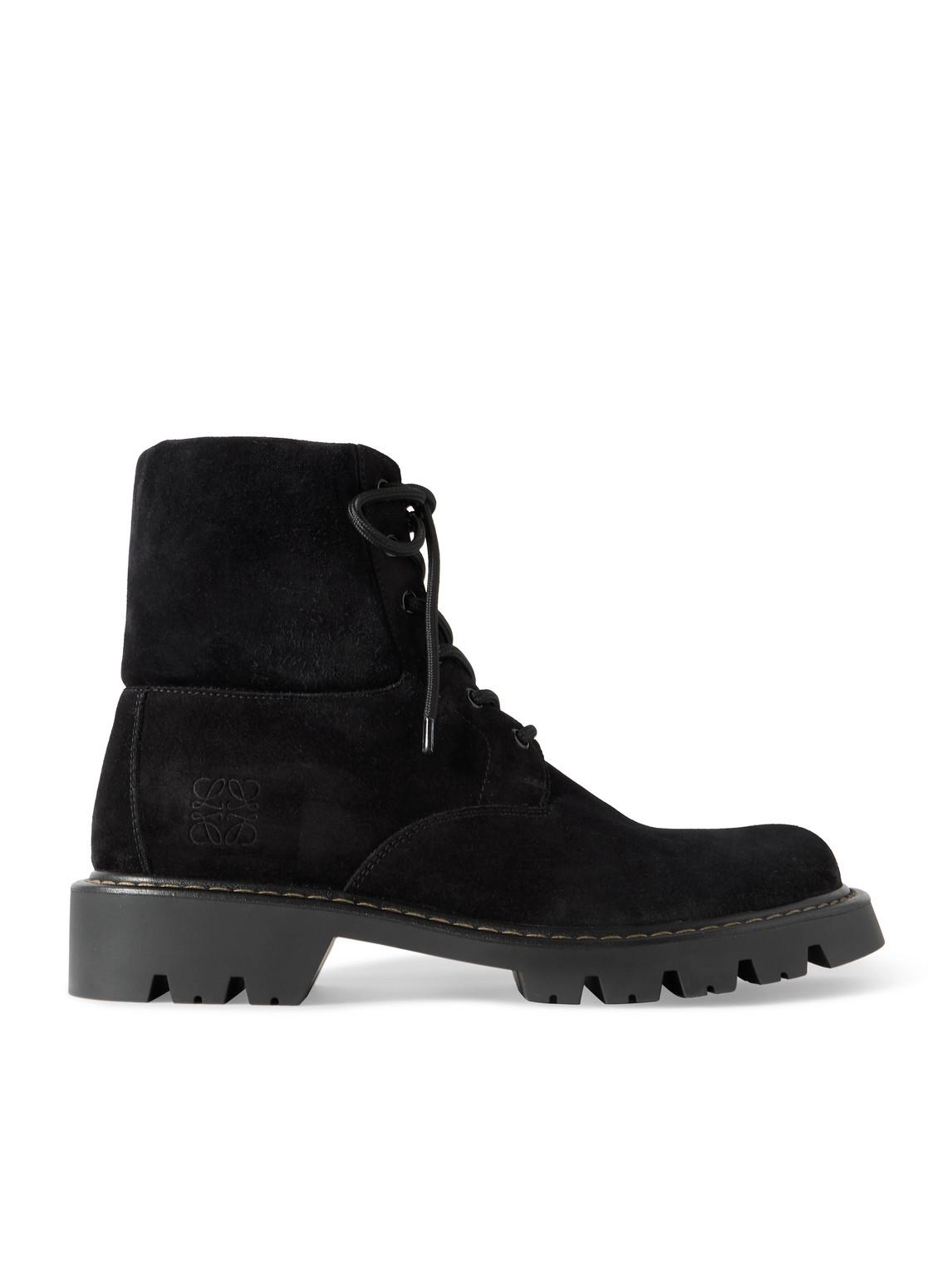 Loewe Sierra Suede Boots in Black for Men | Lyst