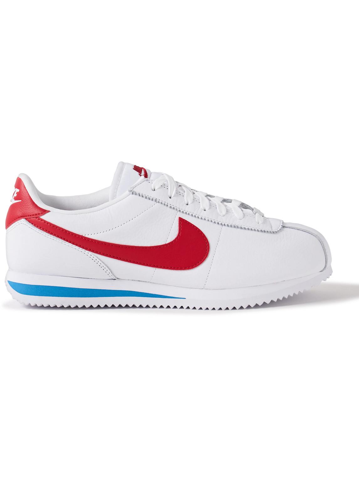 Nike Cortez Mesh-trimmed Leather Sneakers in Red for Men | Lyst