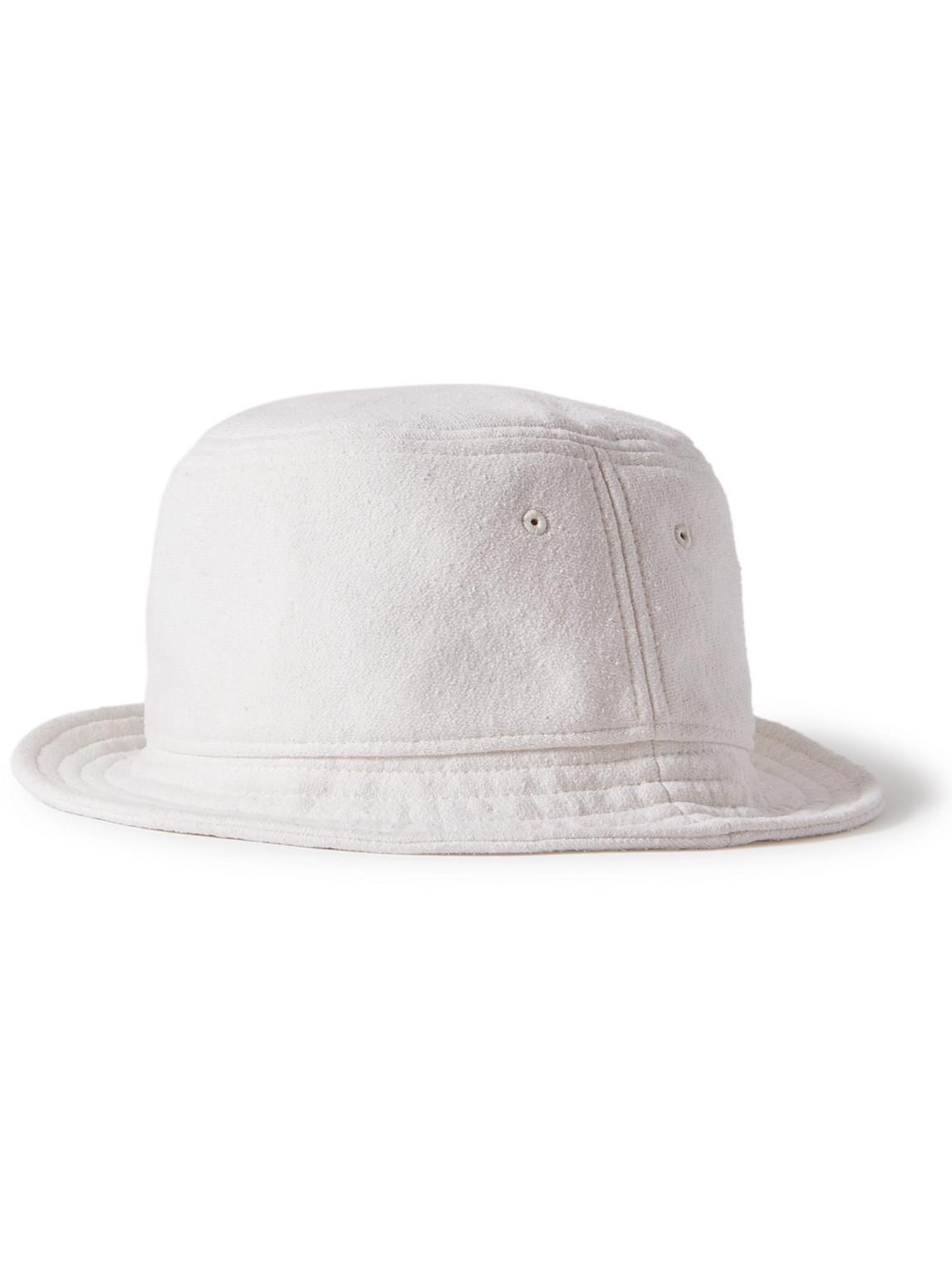 SSAM Textured Organic Cotton And Silk-blend Bucket Hat in White for Men ...