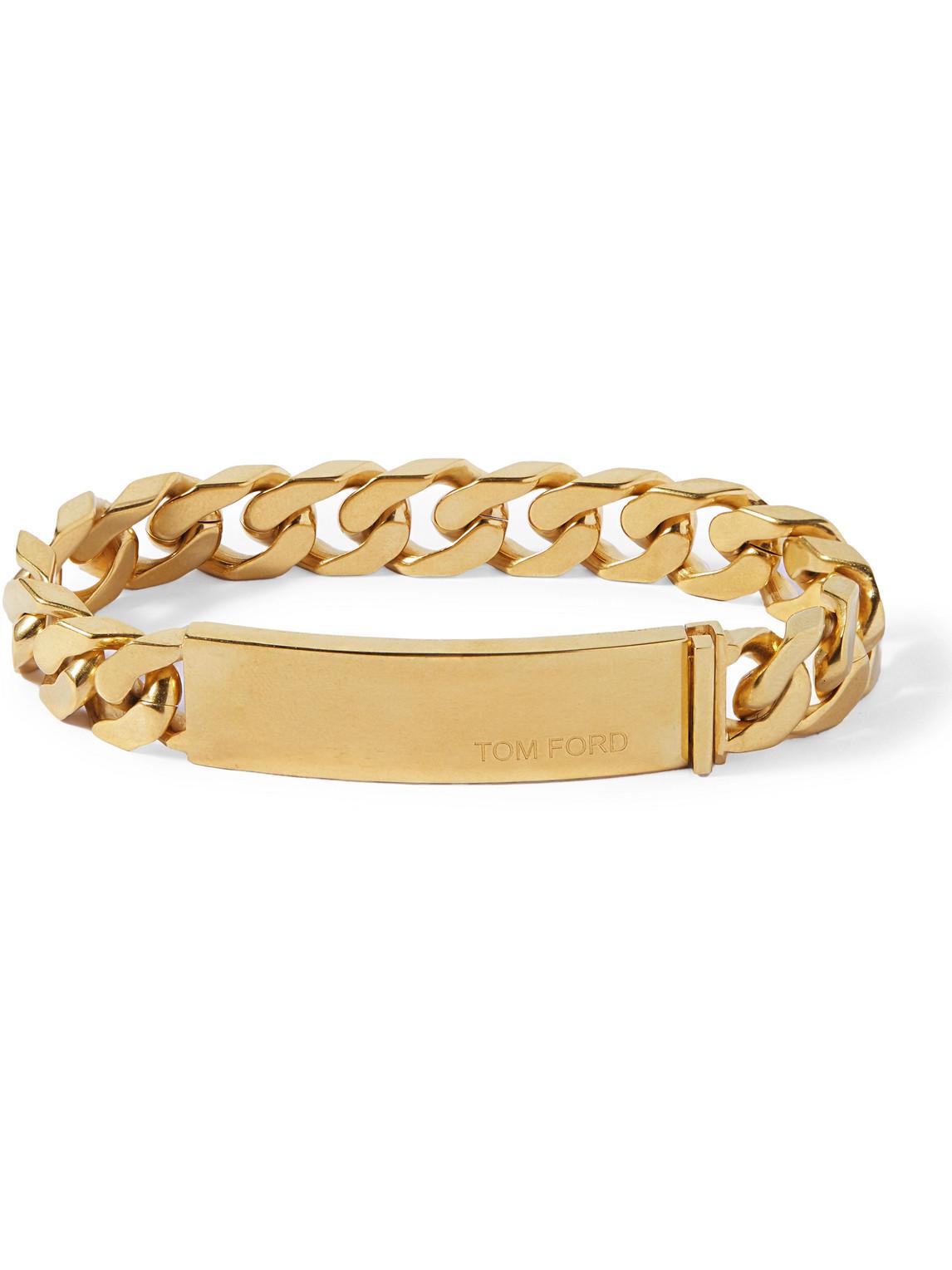 Tom Ford Logo-engraved Gold-plated Chain Bracelet in Metallic for Men ...