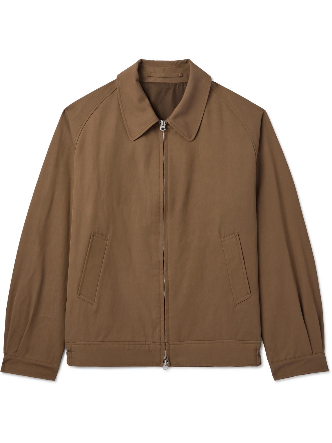 Kaptain Sunshine Gabardine Harrington Jacket in Brown for Men | Lyst