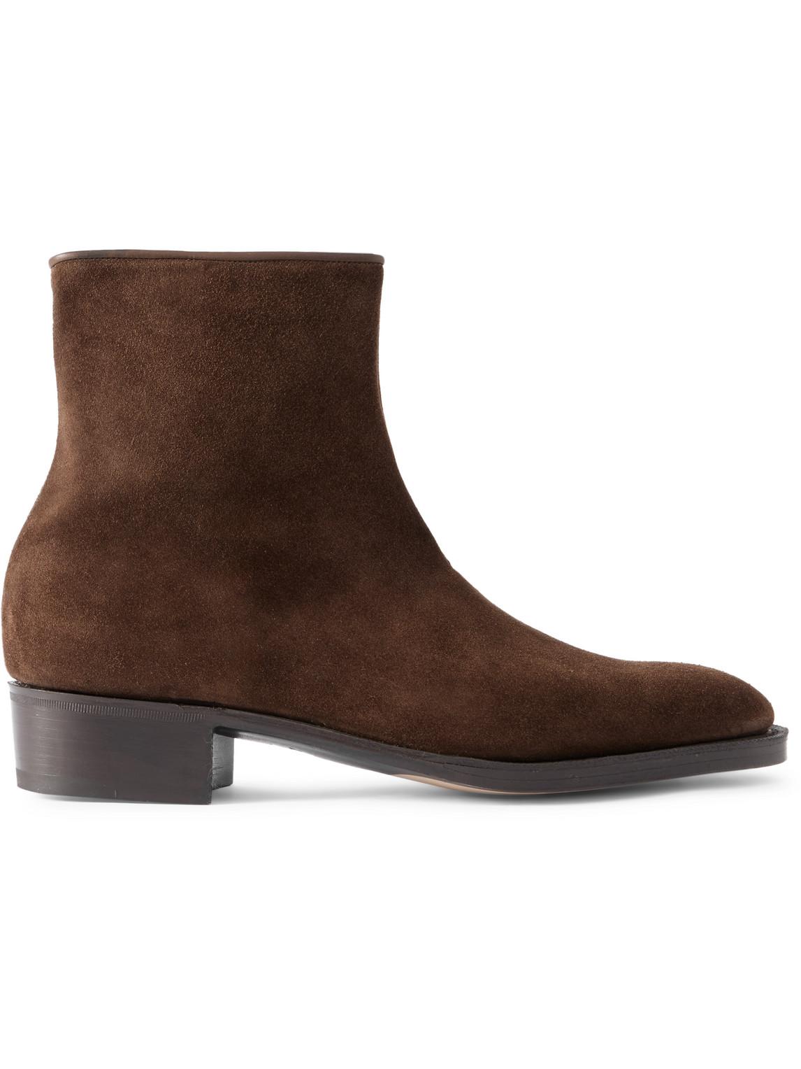 John Lobb Freddi Suede Boots in Brown for Men | Lyst