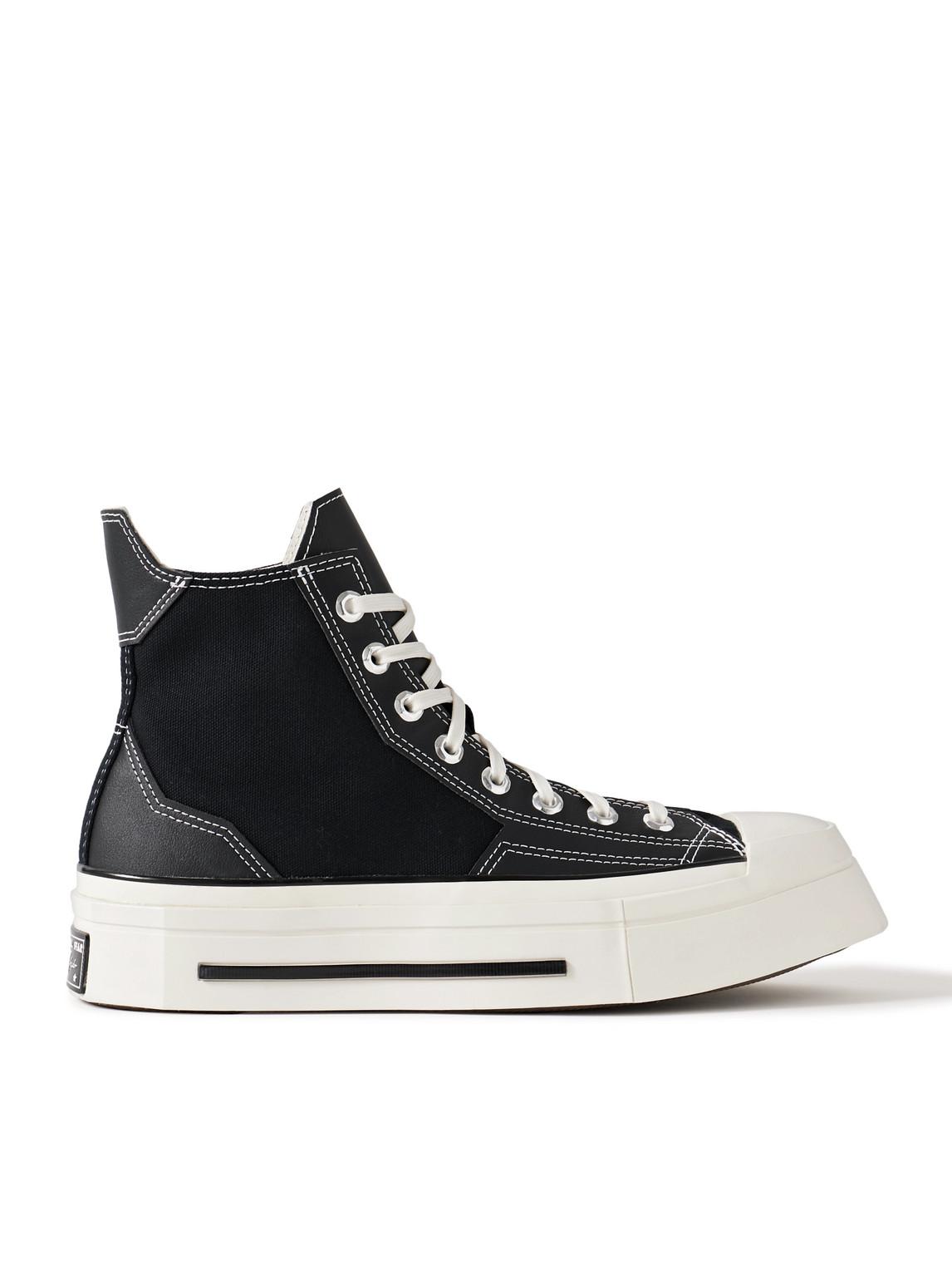 Converse Chuck 70 De Luxe Leather And Canvas Platform High-top Sneakers ...
