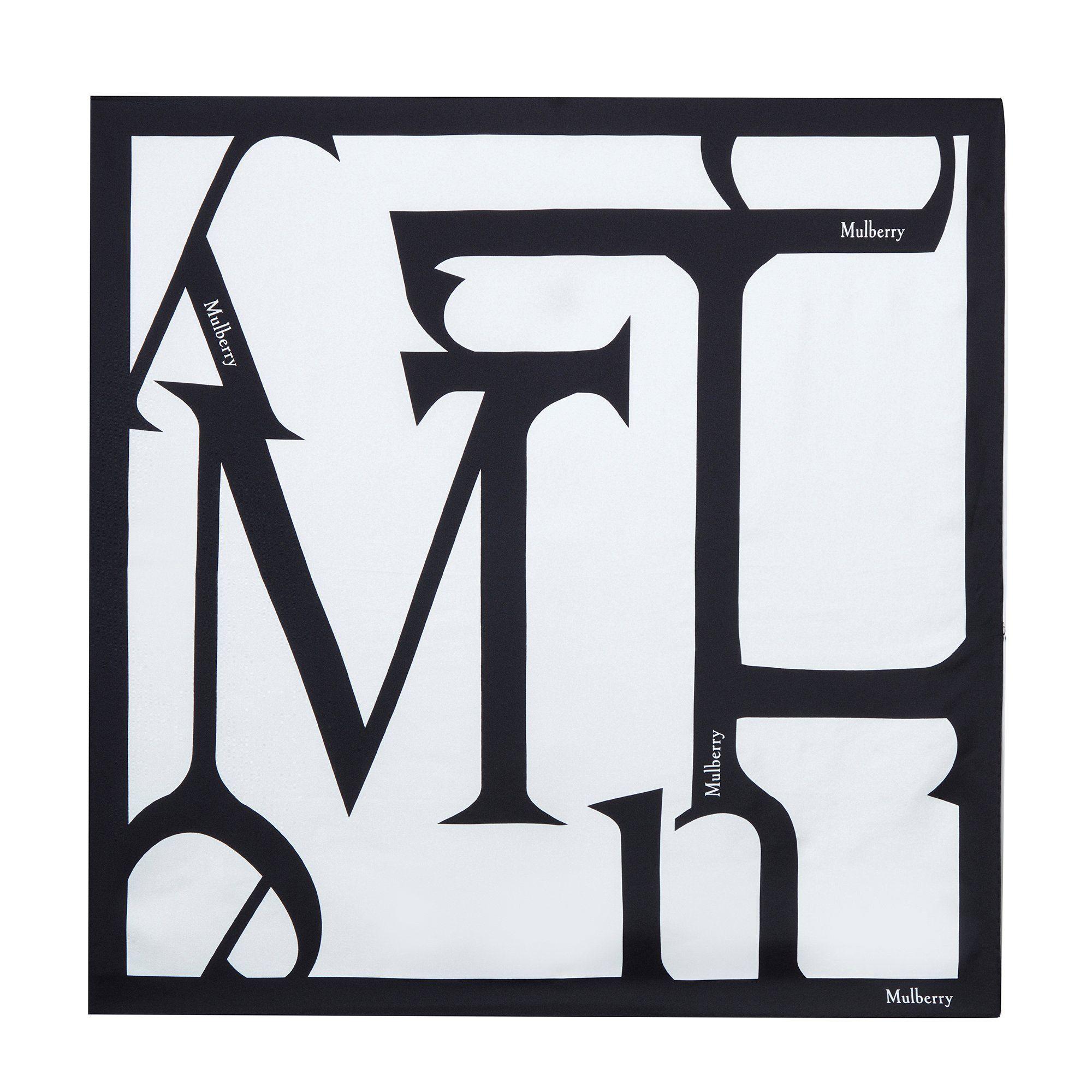 Mulberry Lettering Square in Black | Lyst