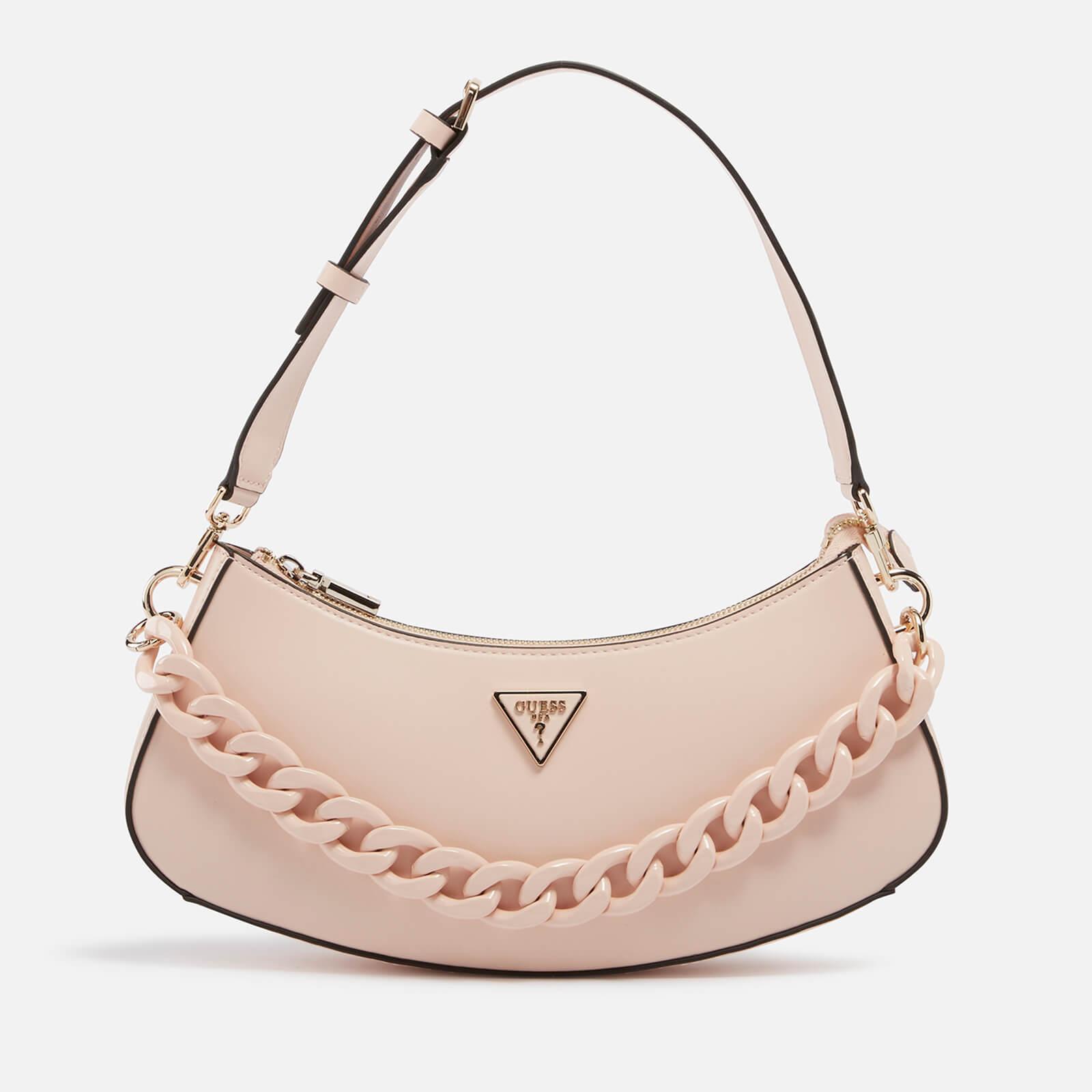 Guess Corina Faux Leather Top Zip Shoulder Bag in Pink | Lyst