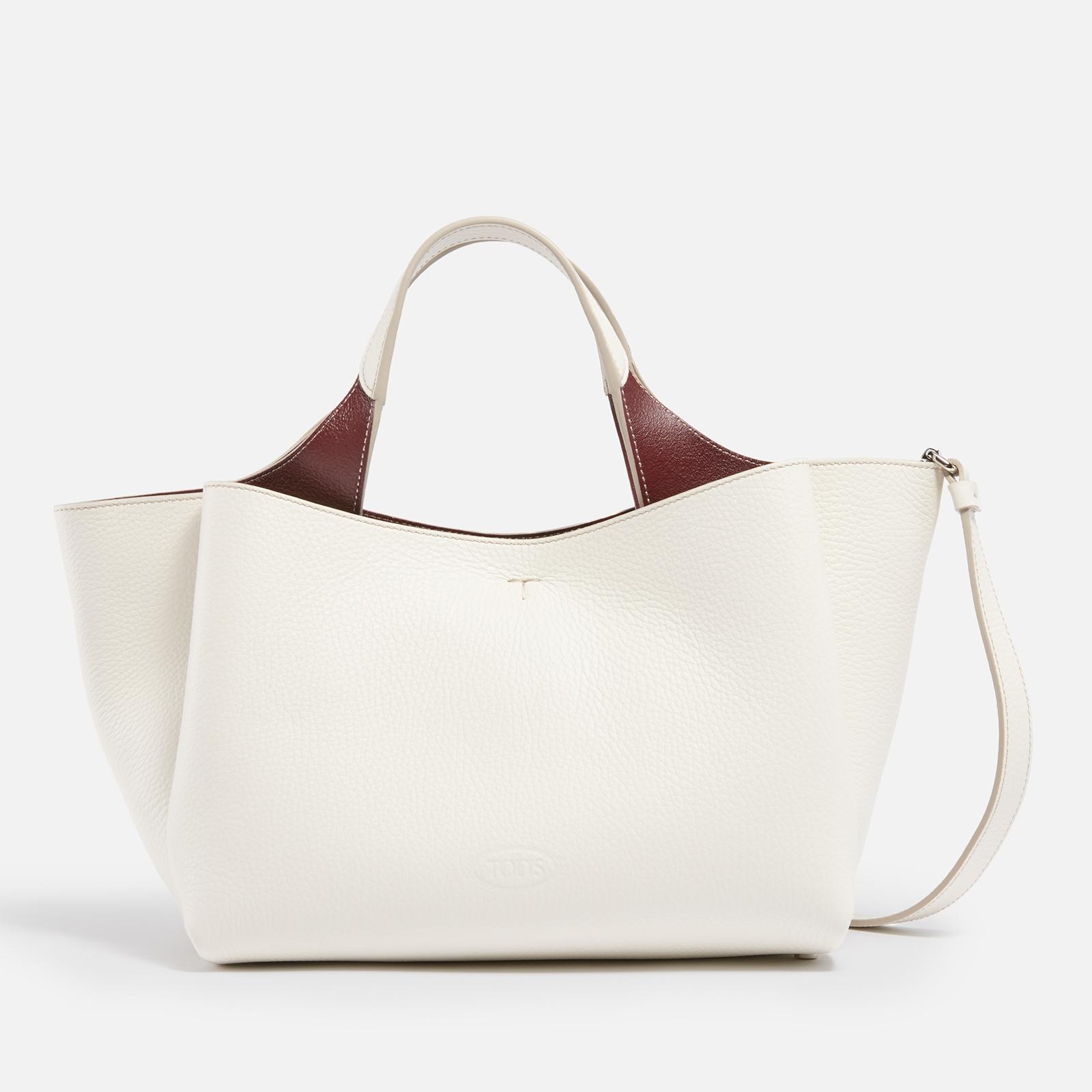 White Leather Tote Bag