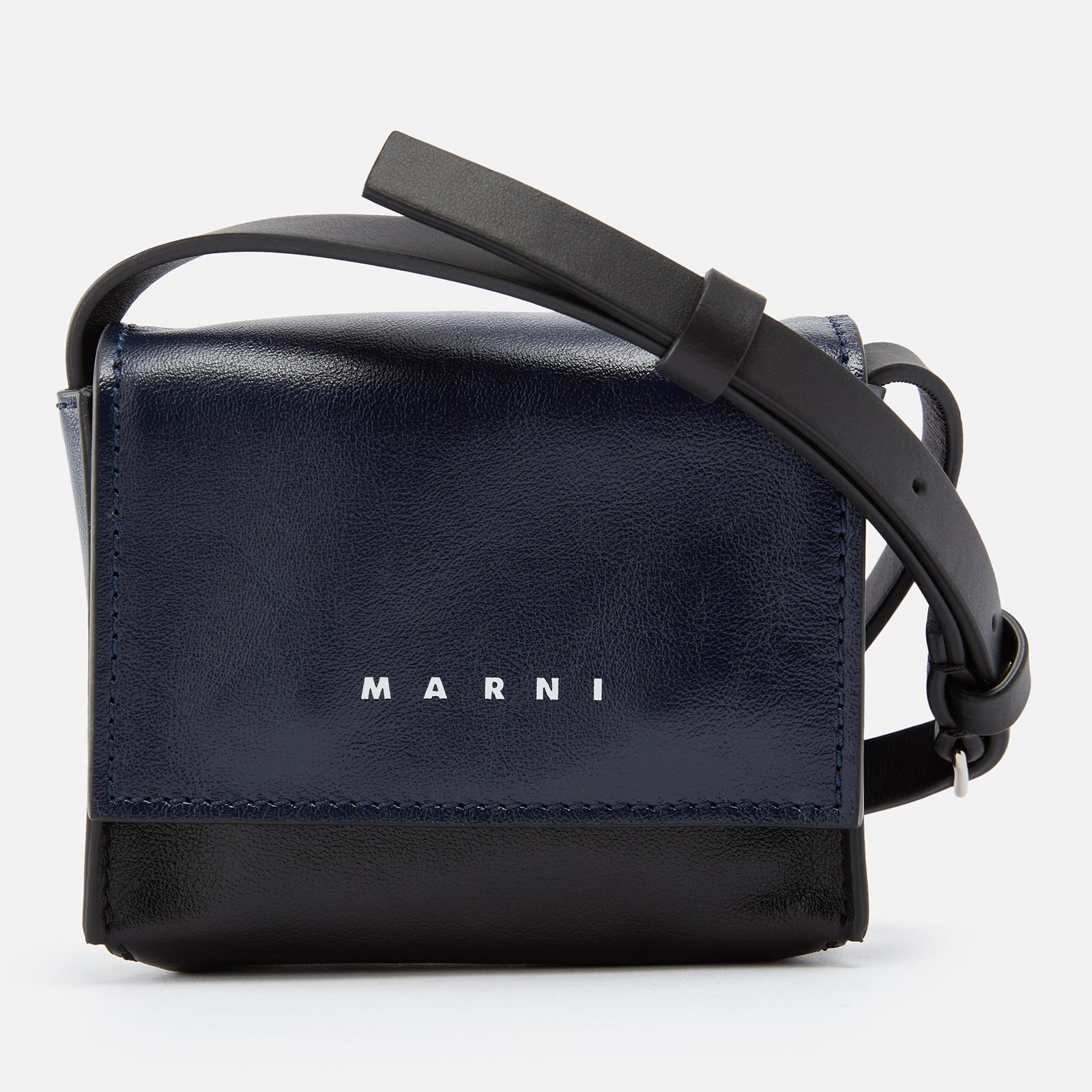 Marni Mini Pebble-grained Leather Crossbody Bag in Blue for Men | Lyst