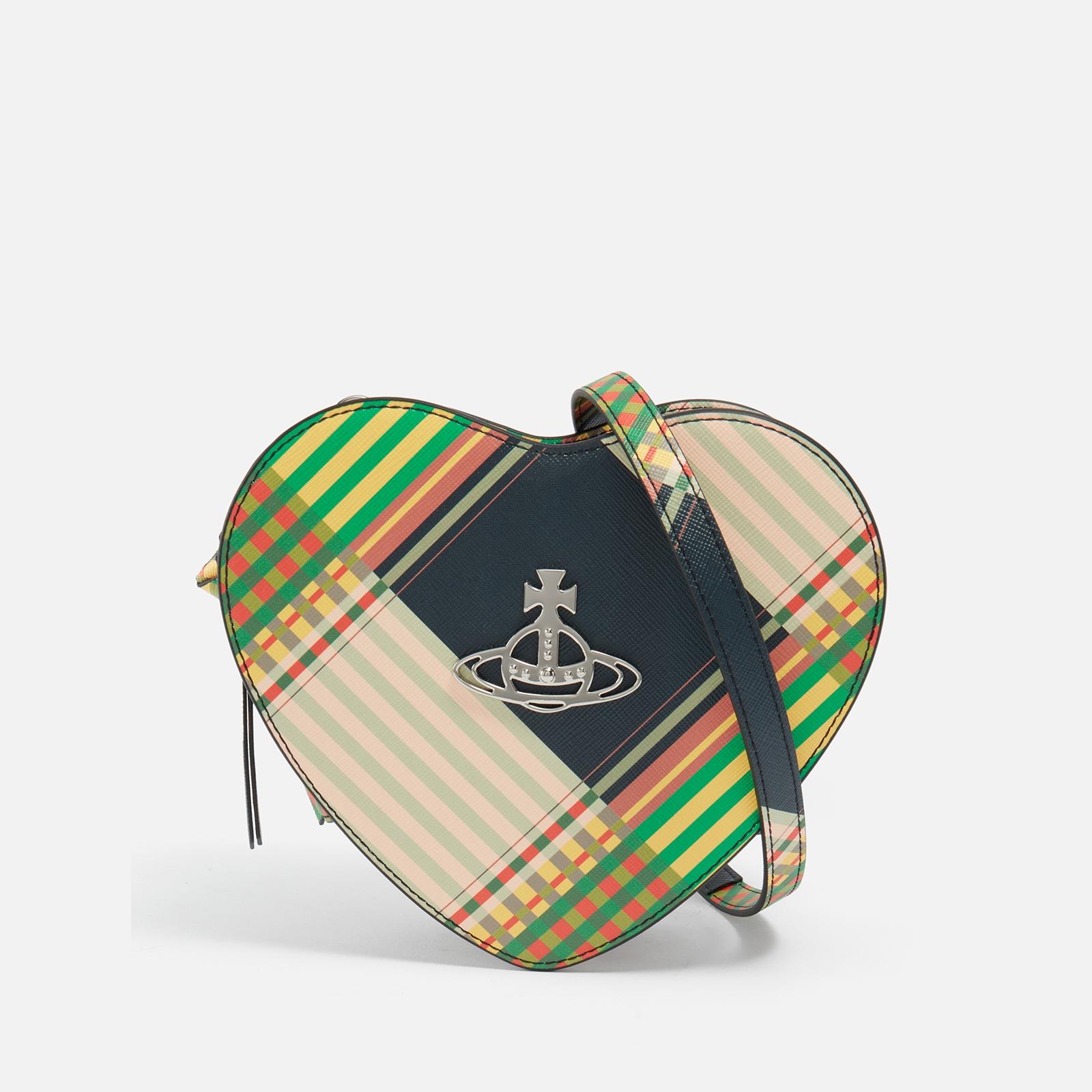 Vivienne Westwood Louise Heart Fine-grain Leather Crossbody Bag in Green | Lyst