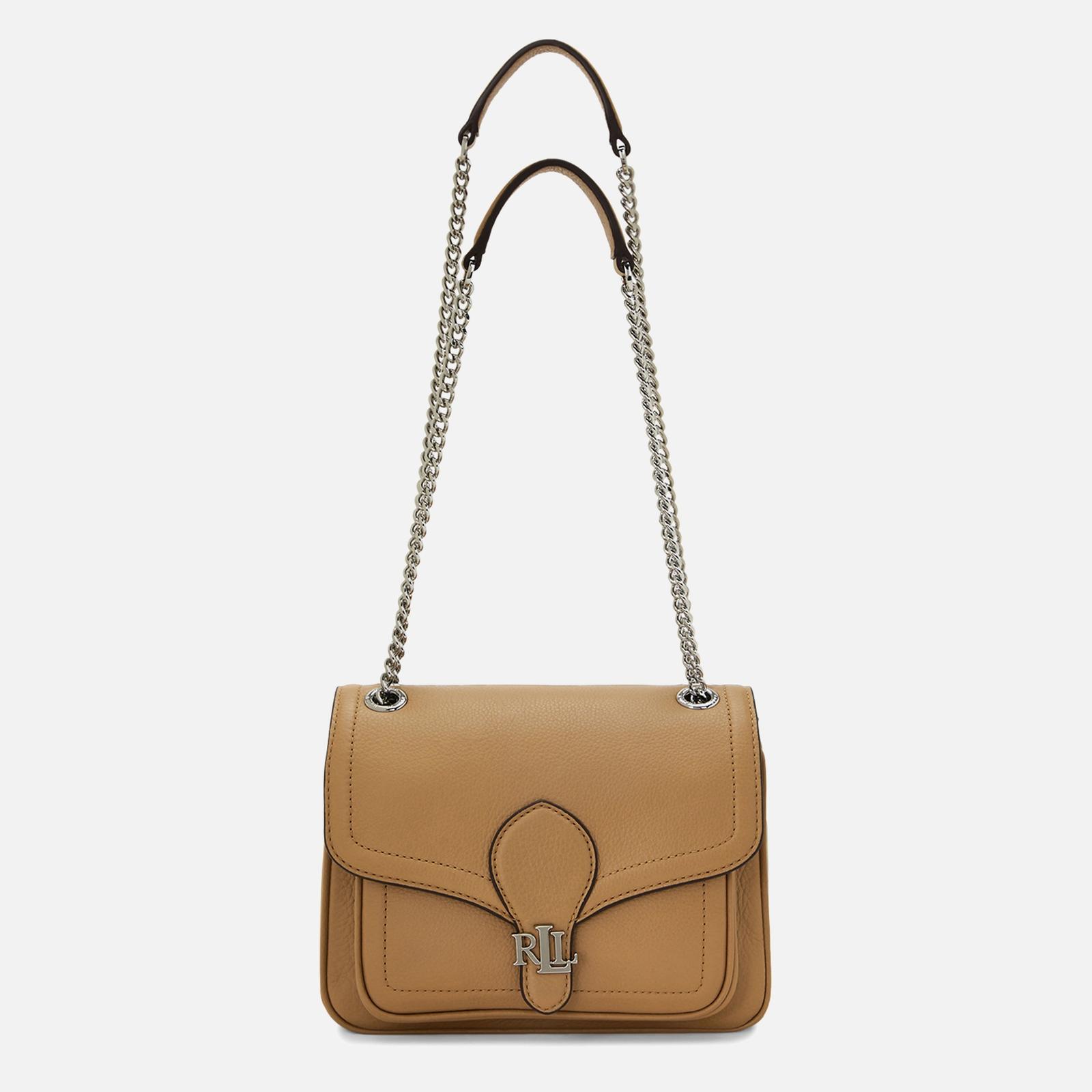 Ralph Lauren Bradley Leather Shoulder Bag in Natural | Lyst