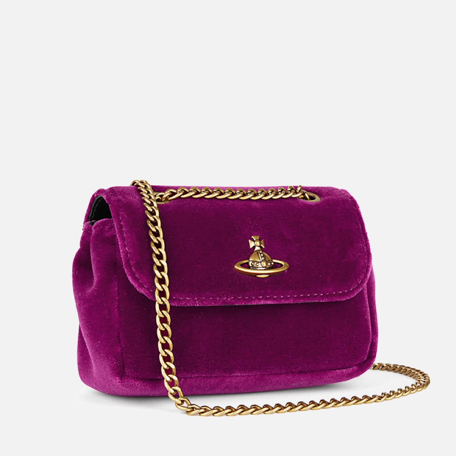 Vivienne Westwood Velour Small Chain Purse in Purple | Lyst