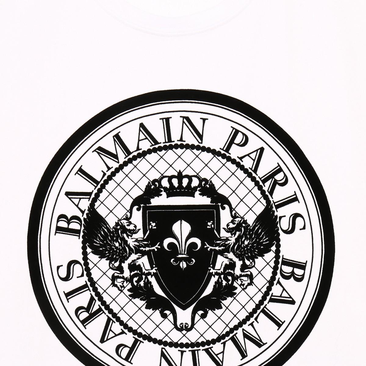 Balmain Cotton Logo T Shirt for Men - Lyst