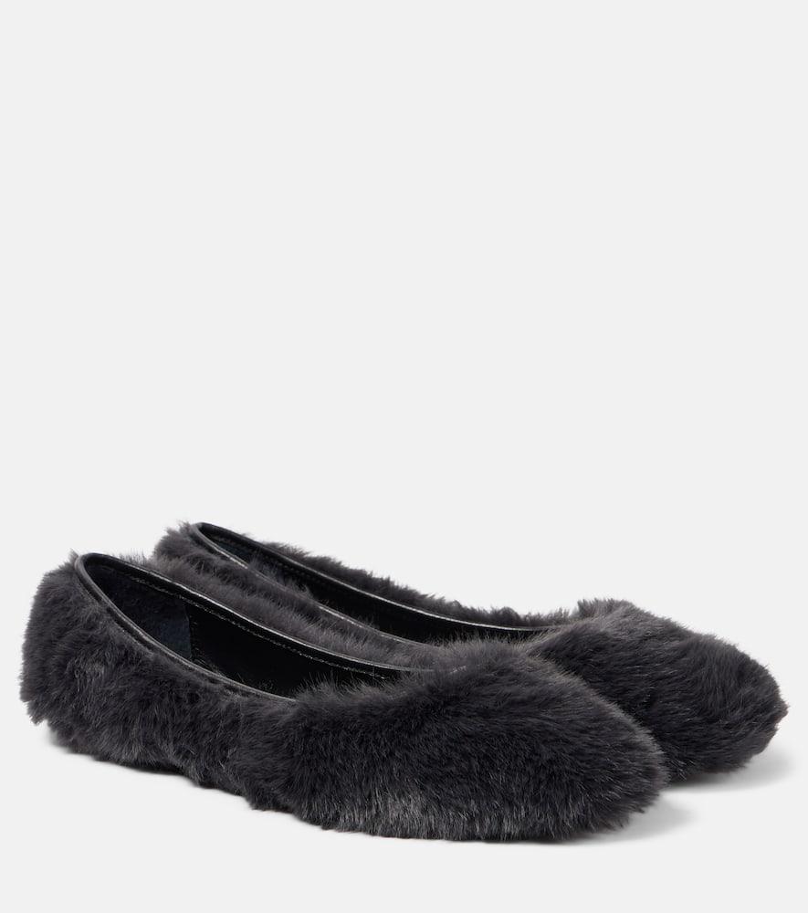 Robert Clergerie Masha Faux Fur Ballet Flats in Blue | Lyst