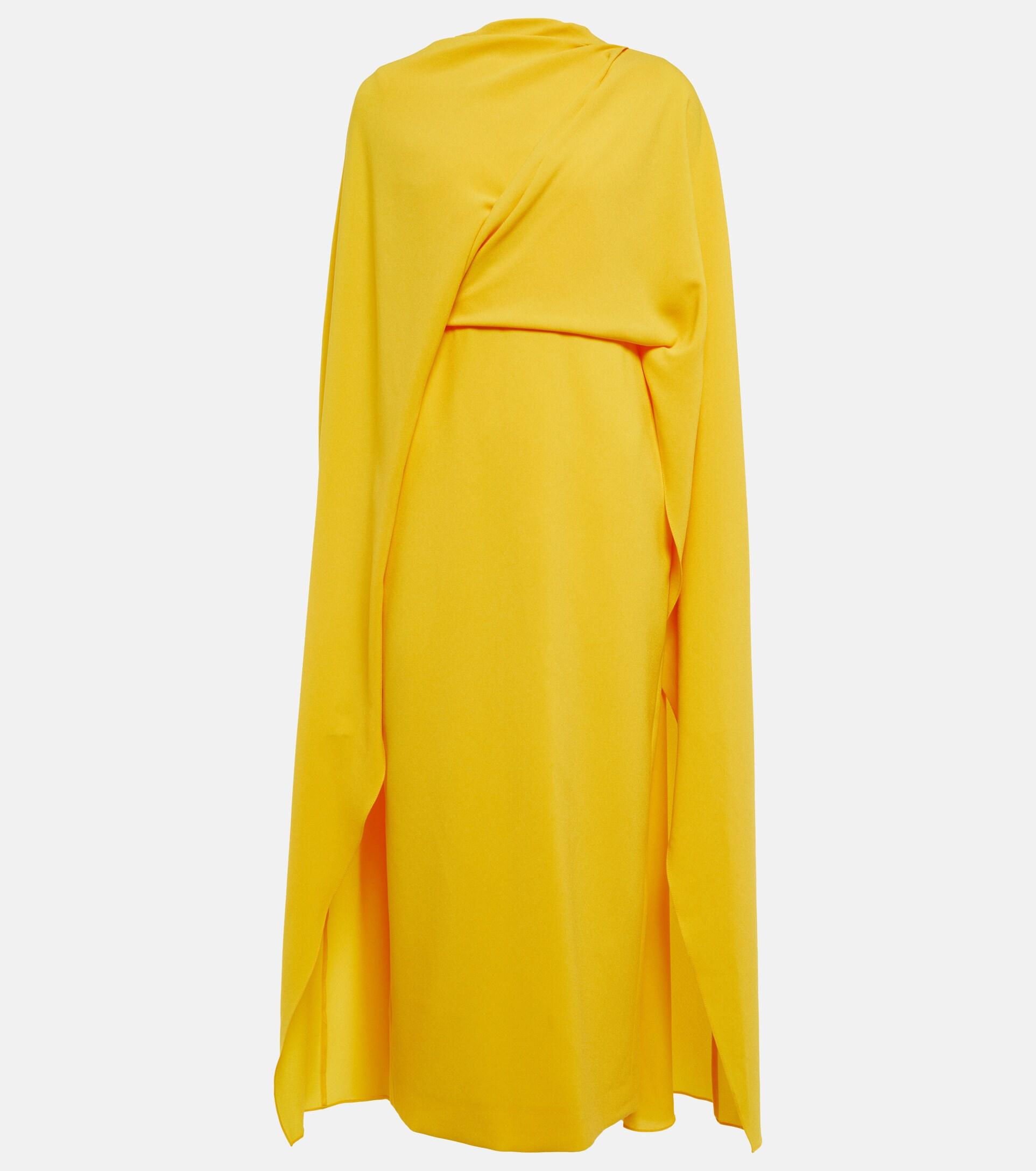 ROKSANDA Cape Midi Dress in Yellow | Lyst