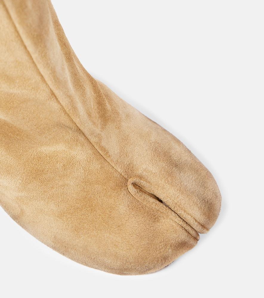 Maison Margiela Tabi Suede Ankle Boots in Natural | Lyst Maison Margiela Tabi Suede Ankle Boots in Natural | Lyst