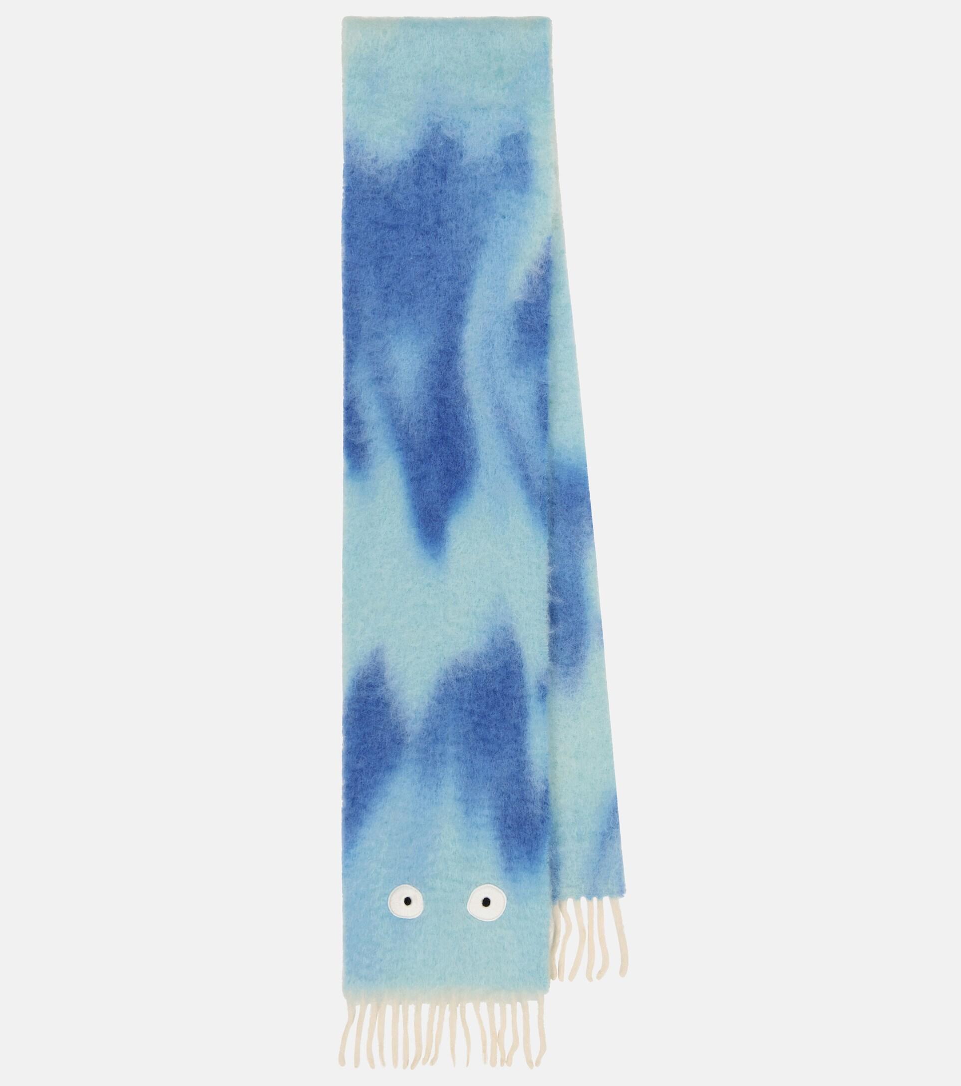 Loewe X Howl's Moving Castle Calcifer Wool And Mohair Scarf in Blue | Lyst