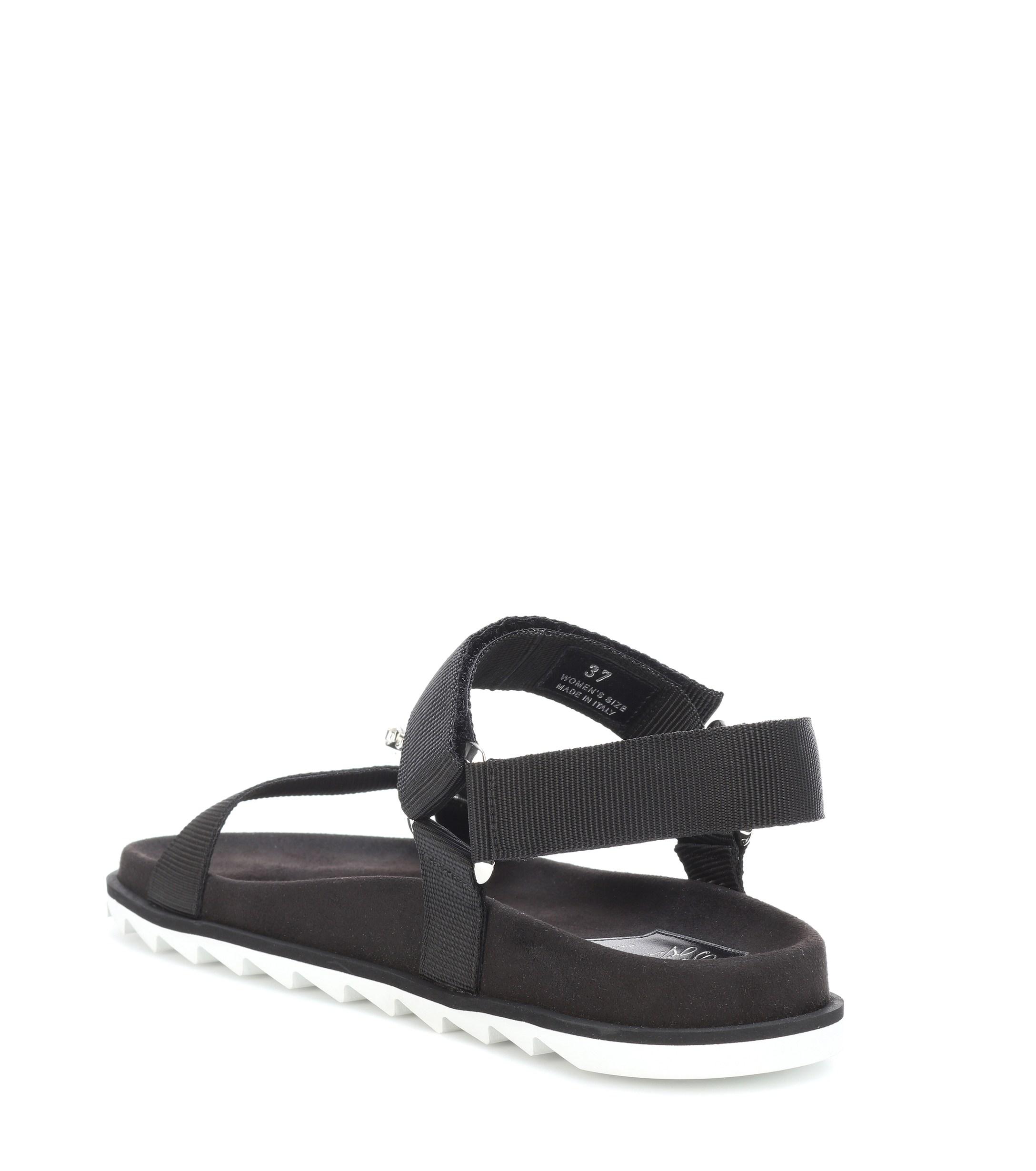 Roger Vivier Crystal Embellished Sandals In Black Lyst