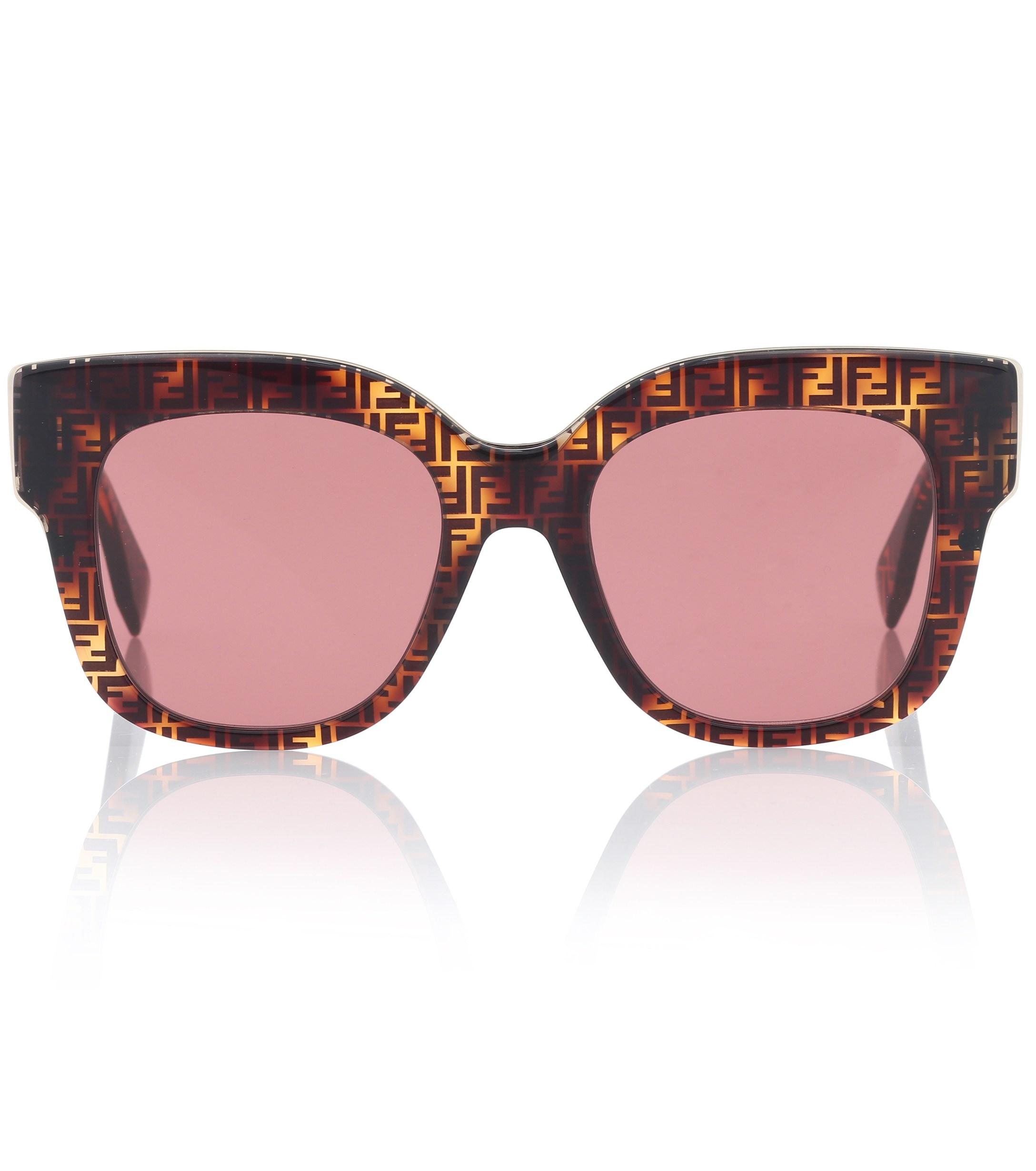 Fendi F Is Square Sunglasses in Brown - Lyst
