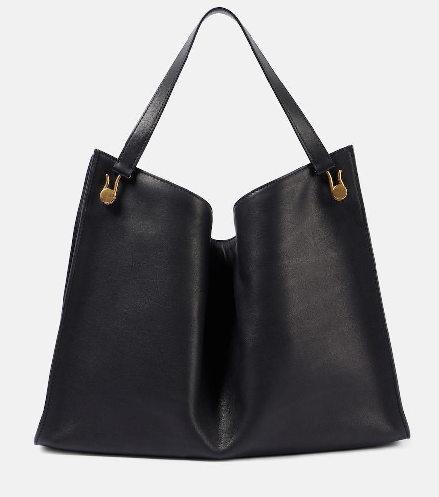 The Row Alexia Leather Tote Bag in Black | Lyst