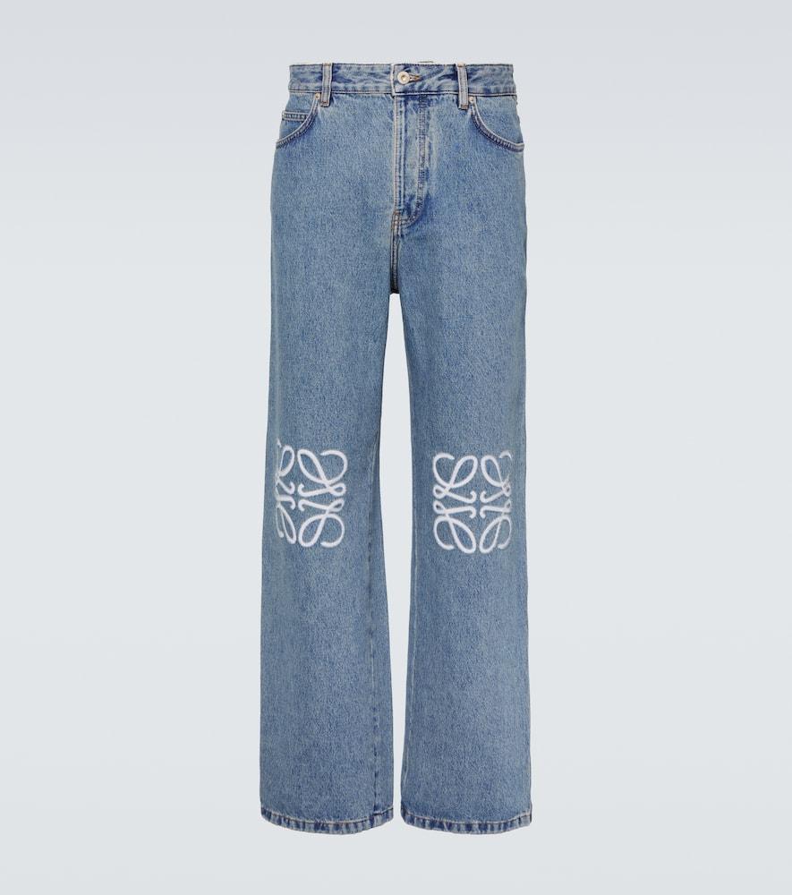 Loewe Anagram Straight Jeans in Blue for Men | Lyst Loewe Anagram Straight Jeans in Blue for Men | Lyst