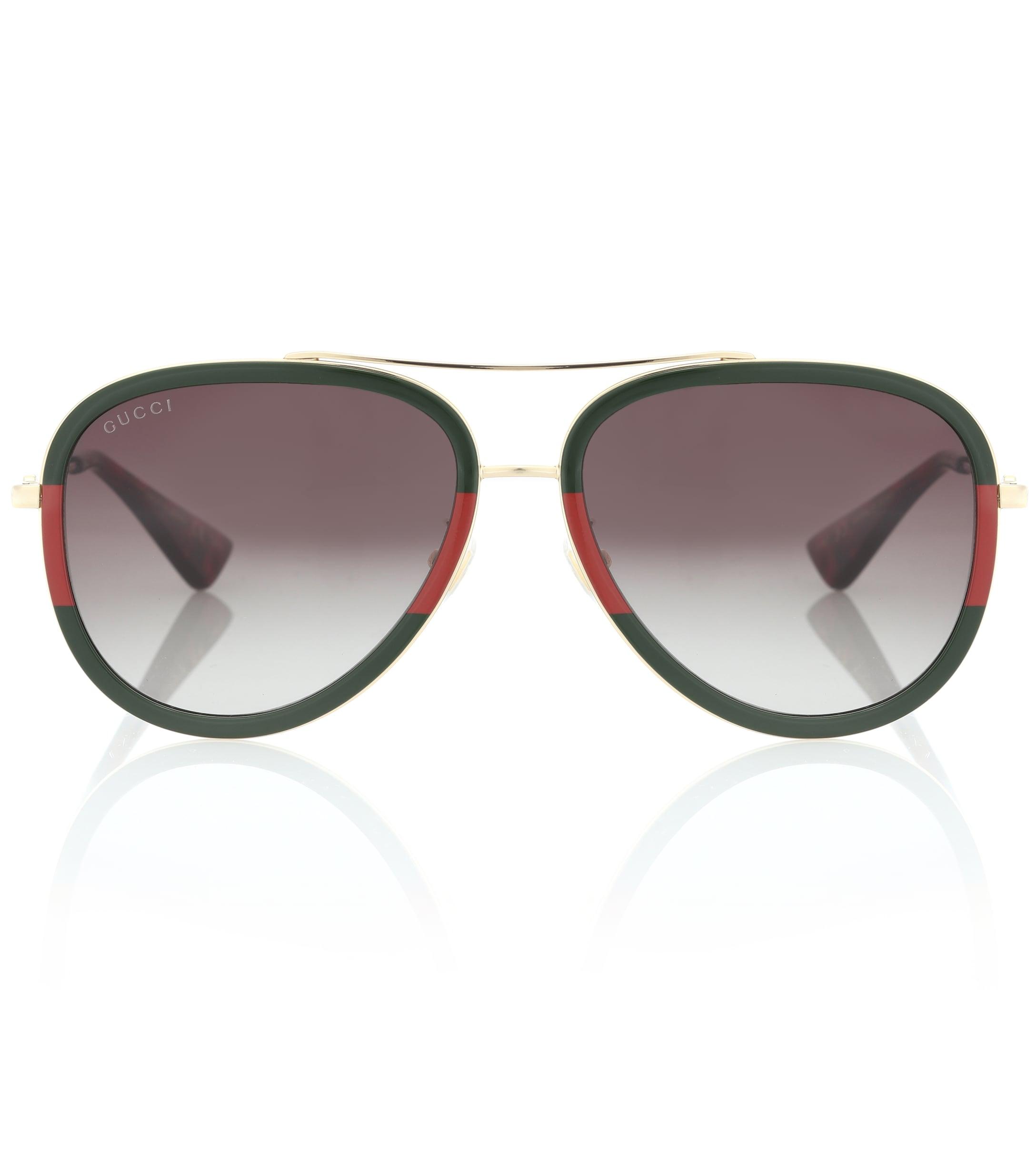 Gucci Aviator Sunglasses in Gold (Metallic) - Save 1% - Lyst