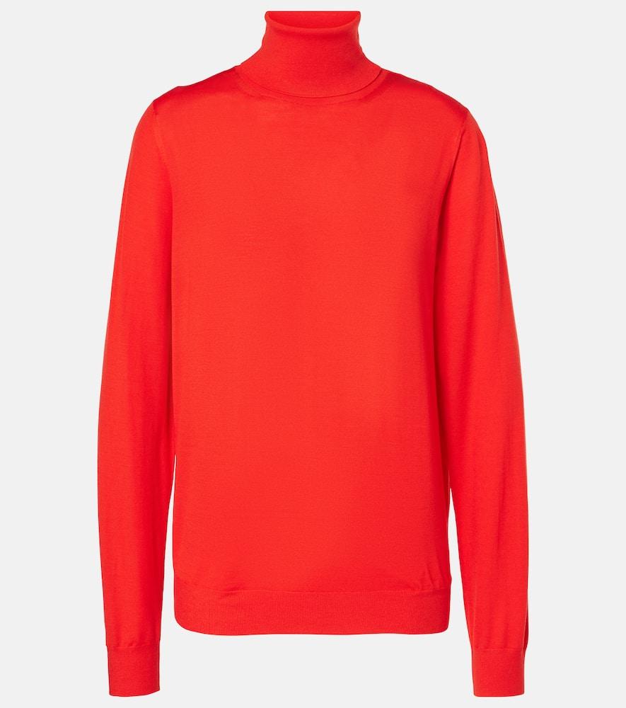 The Row Heva Wool Turtleneck Sweater in Red | Lyst