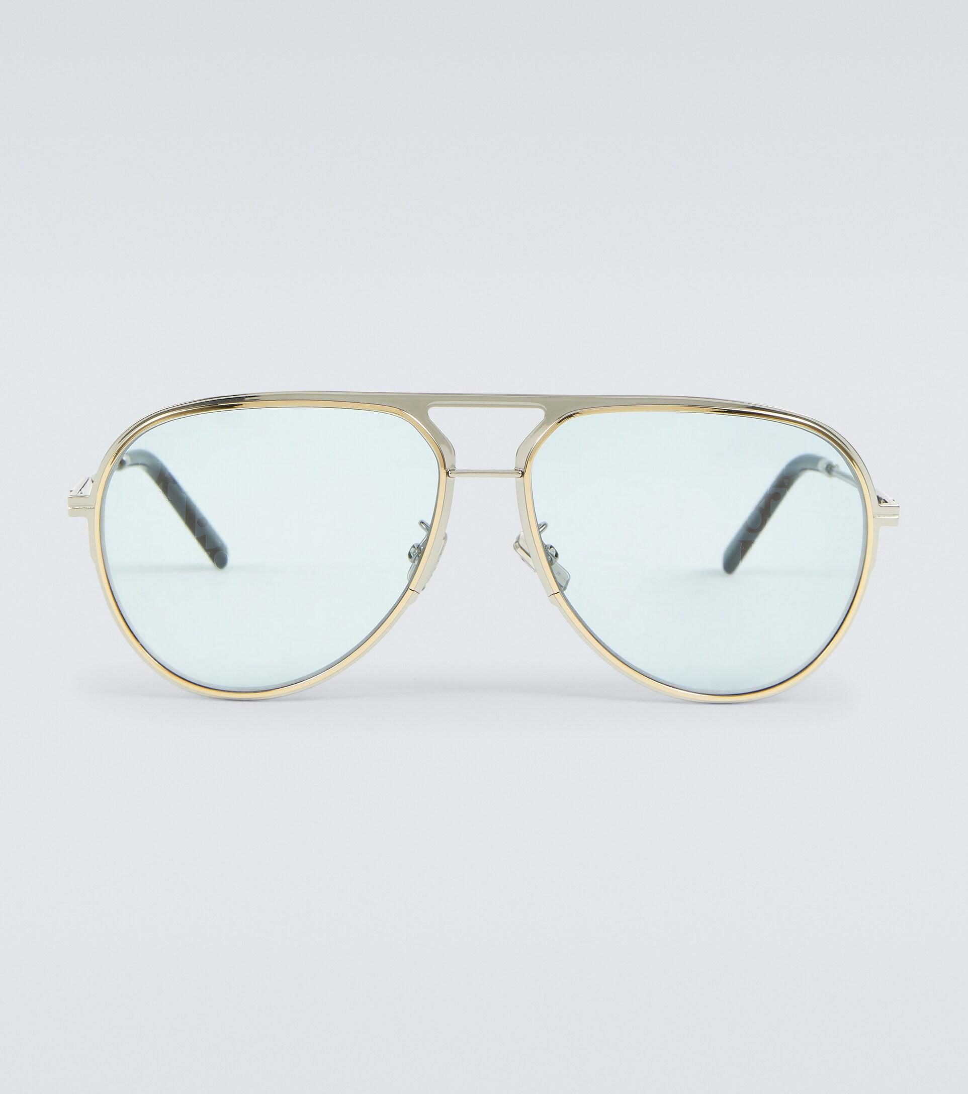 Dior Dioressential A2u Aviator Sunglasses In Blue For Men Lyst