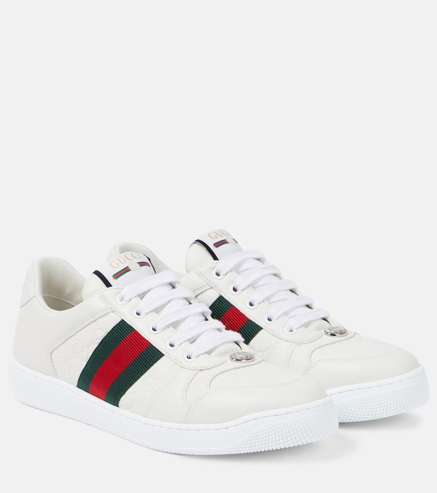 Gucci Screener Leather Sneakers In White Lyst