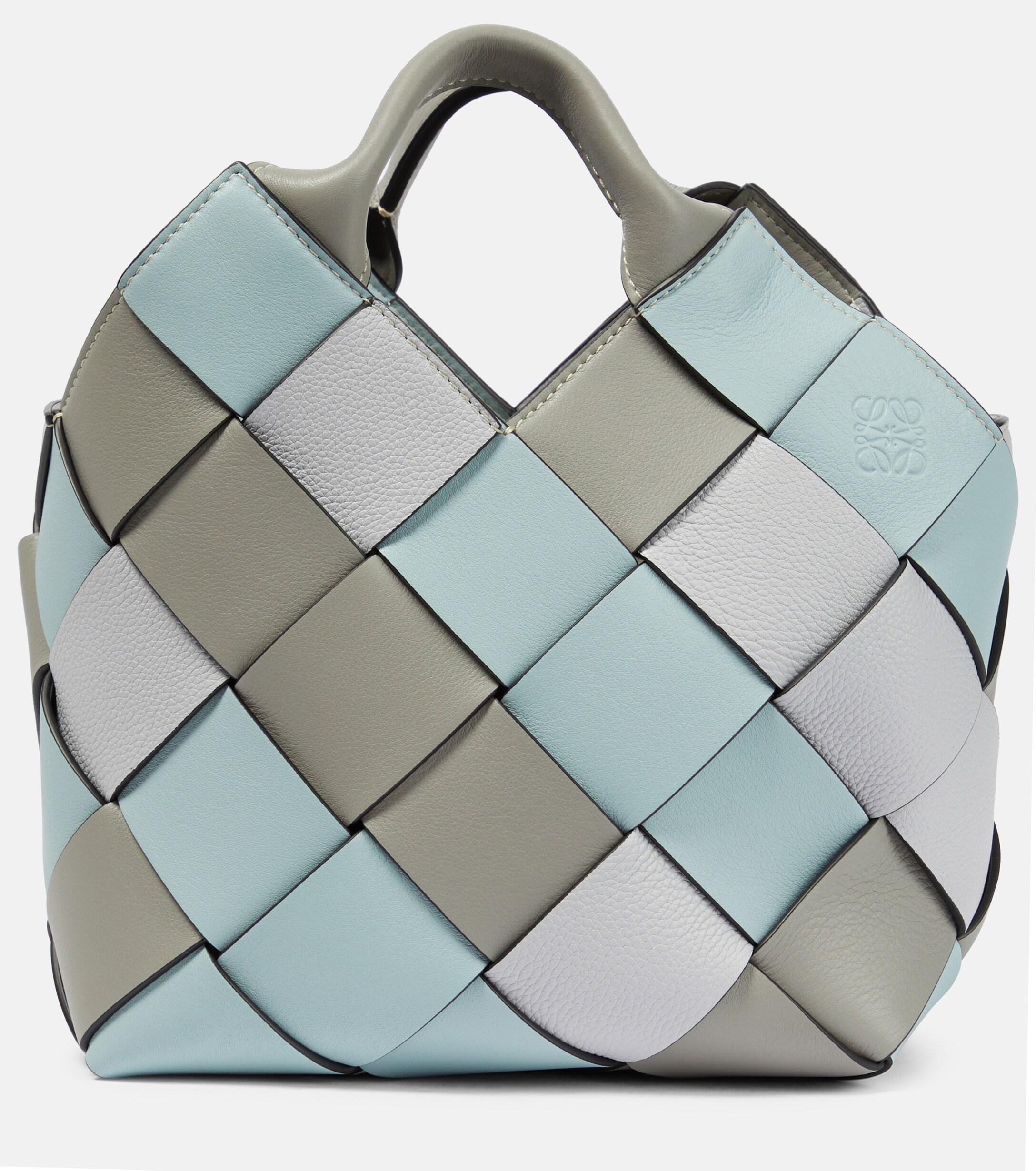 Loewe Woven Leather Tote Bag in Grey | Lyst Canada