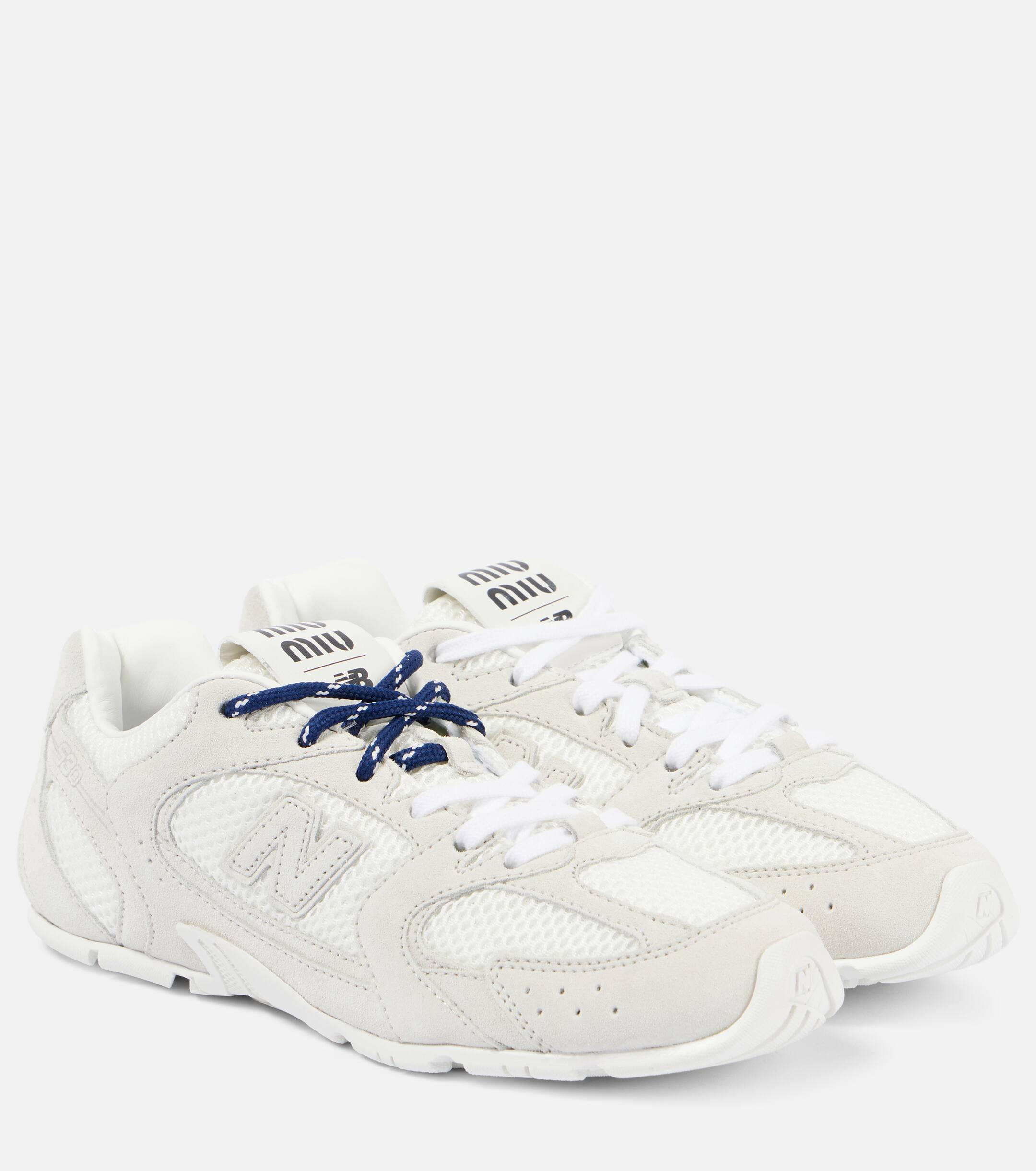 Miu Miu X New Balance 530 Sl Suede Sneakers in White | Lyst UK