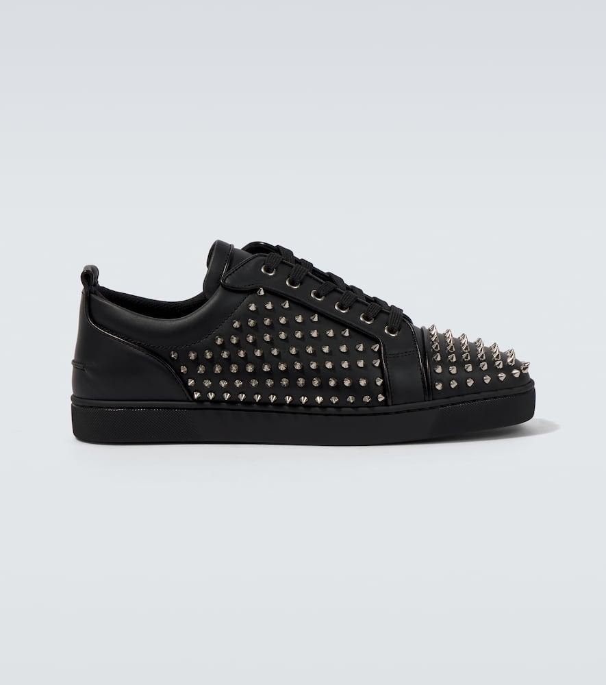 Christian Louboutin Louis Spikes Junior Leather Sneakers in Black for ...