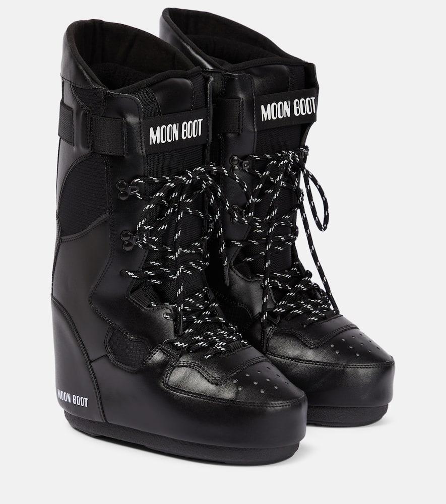Moon Boot Sneaker High Snow Boots in Black | Lyst