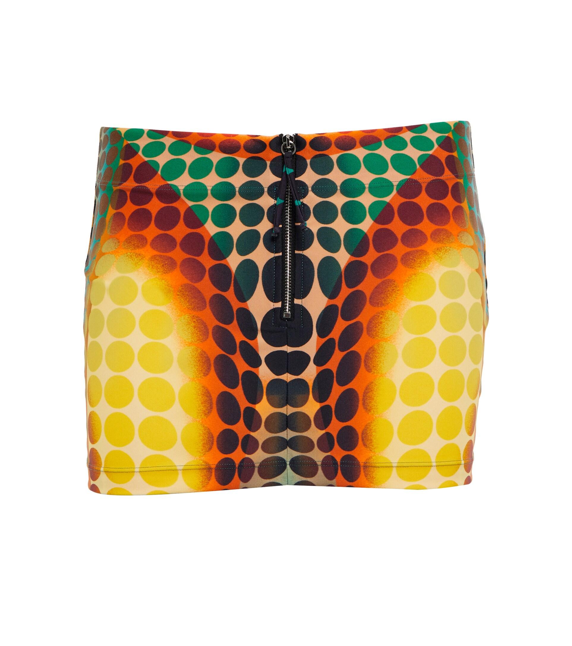 Jean Paul Gaultier Polka-dot Mesh Miniskirt in Orange | Lyst Jean Paul Gaultier Polka-dot Mesh Miniskirt in Orange | Lyst
