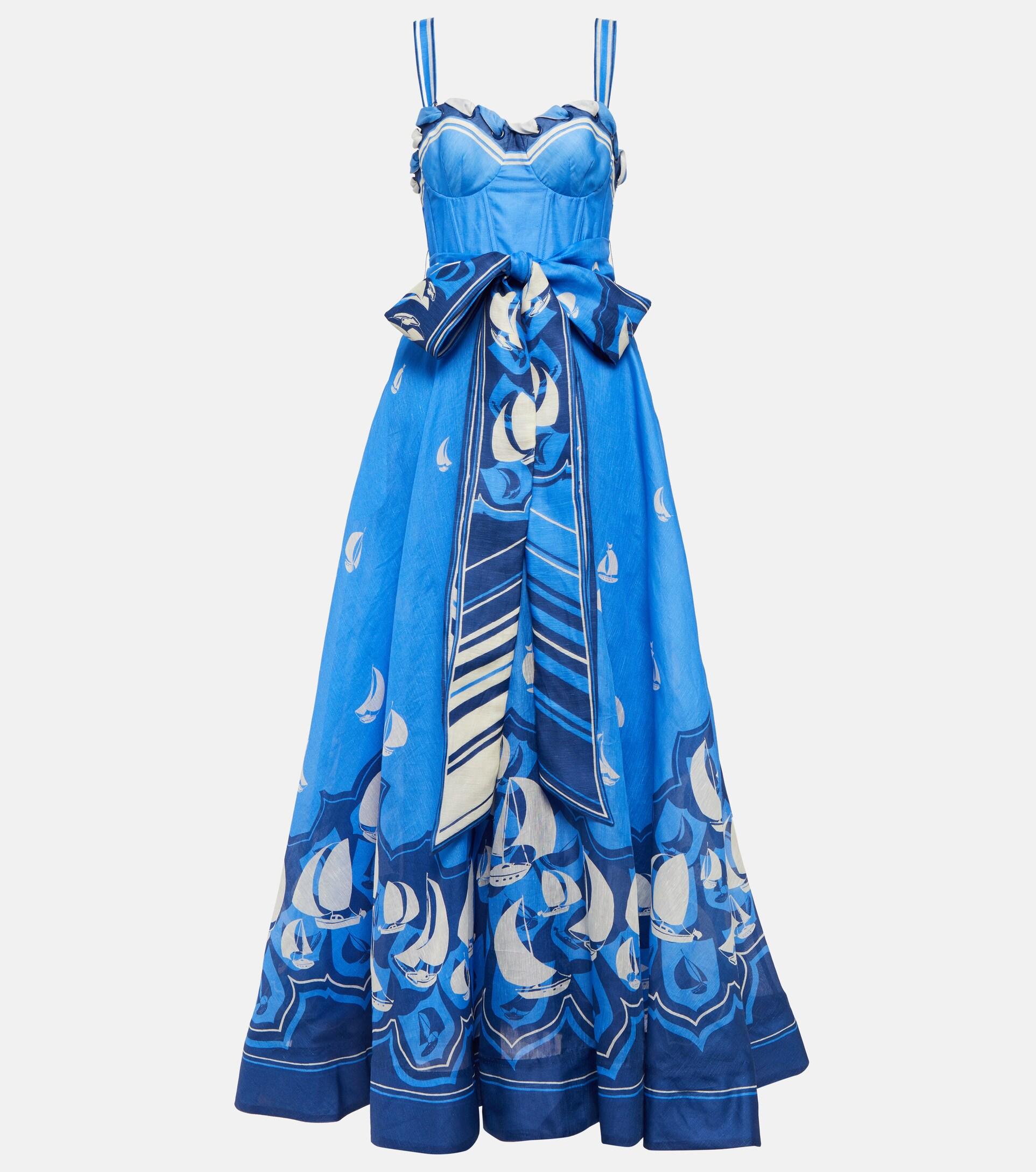 Zimmermann High Tide Blue Sailboats Maxi Dress | Lyst