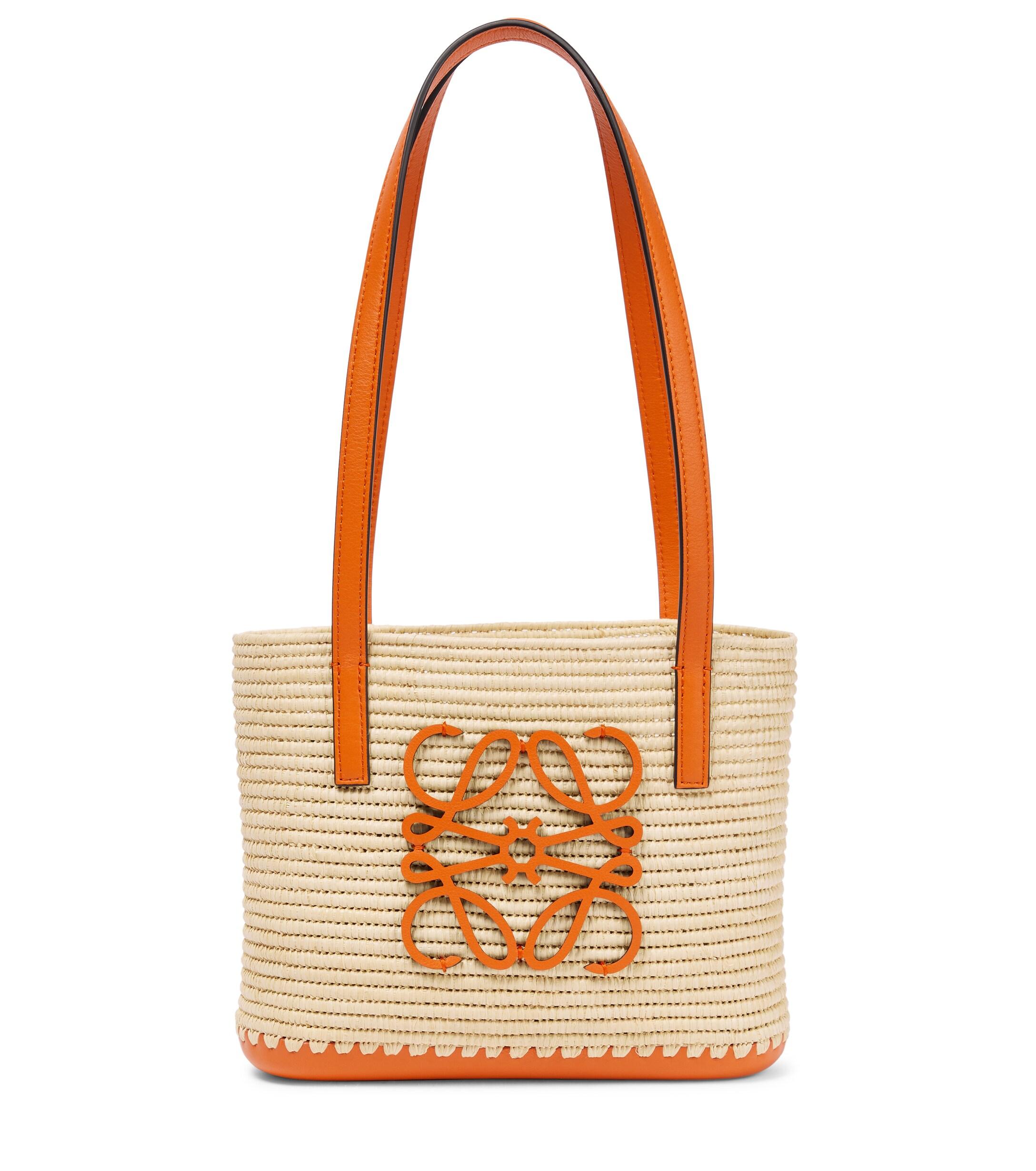 Sac panier Mini Square en raphia Loewe | Lyst