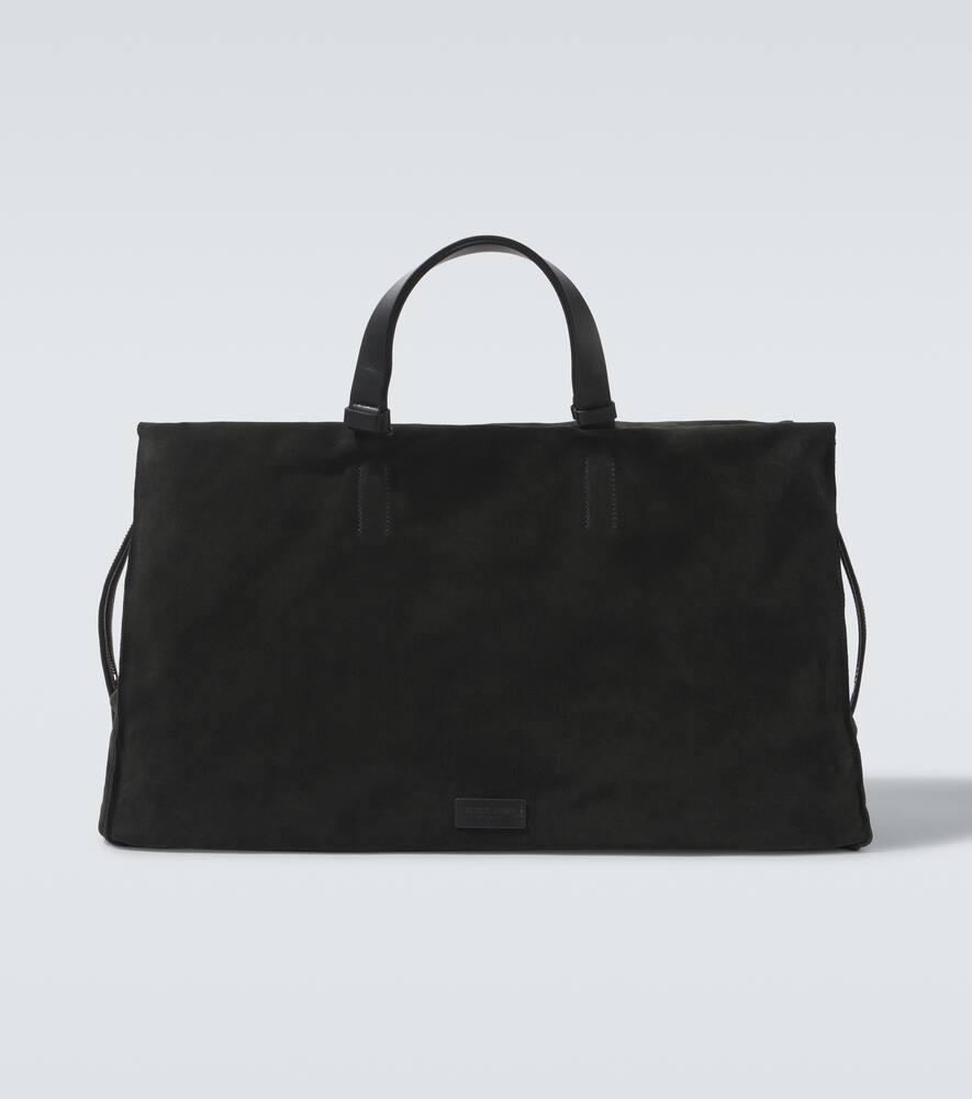 Giorgio Armani Suede Duffel Bag in Black for Men | Lyst