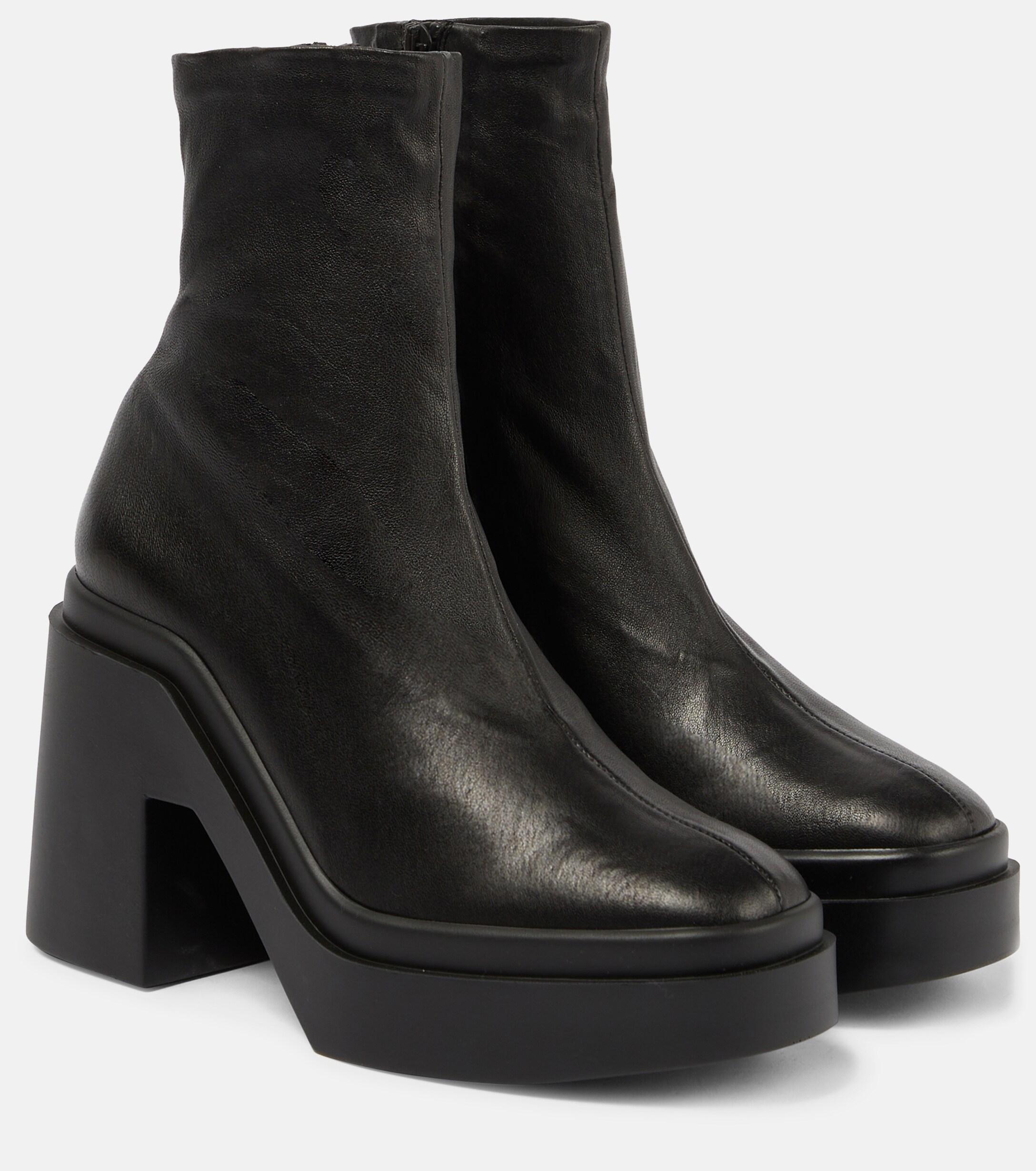 Robert Clergerie Nina Leather Ankle Boots in Black | Lyst UK