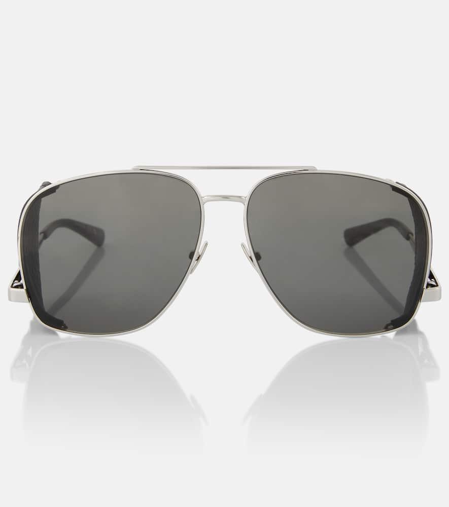 Saint Laurent Sl 653 Leon Spoiler Aviator Sunglasses in Gray | Lyst