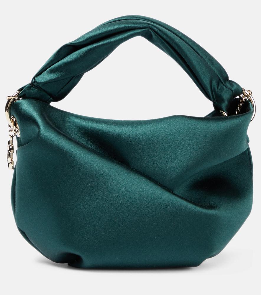 Jimmy Choo Bonny Small Satin Tote Bag in Green | Lyst