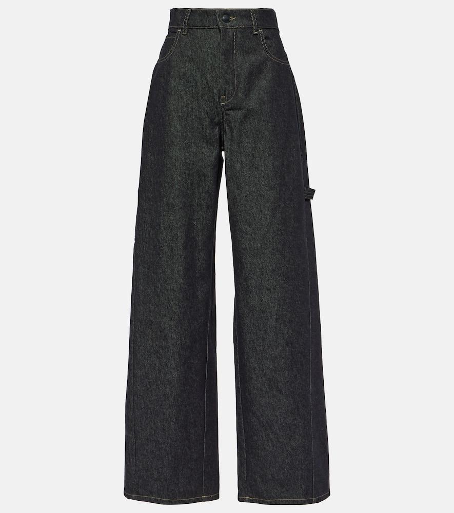 Max Mara Centro High-rise Wide-leg Jeans in Blue | Lyst