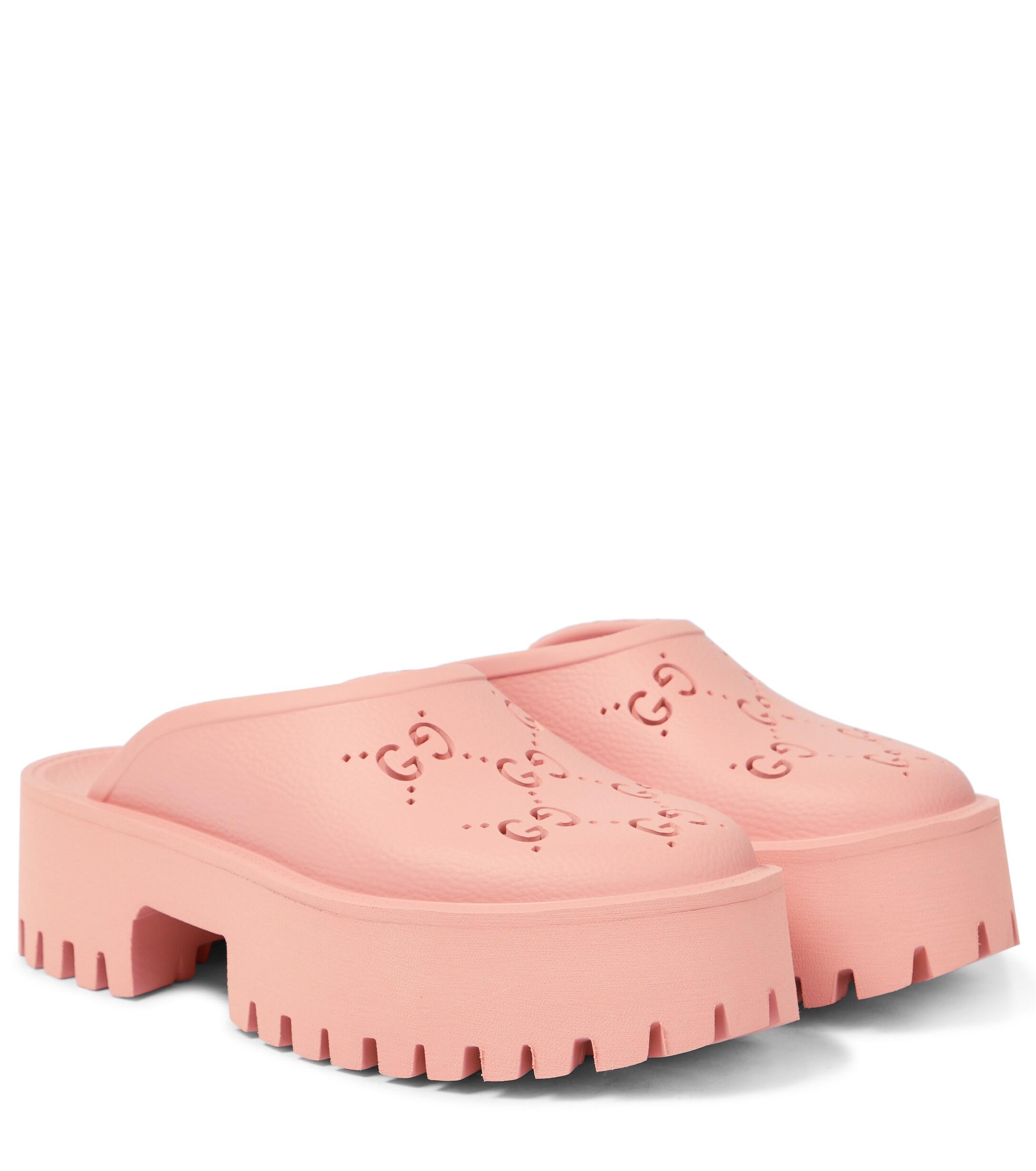 Gucci GG Rubber Clogs in Pink | Lyst UK