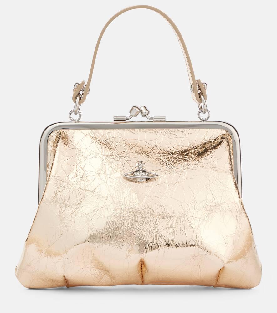 Vivienne Westwood Granny Small Metallic Leather Tote Bag in Natural | Lyst
