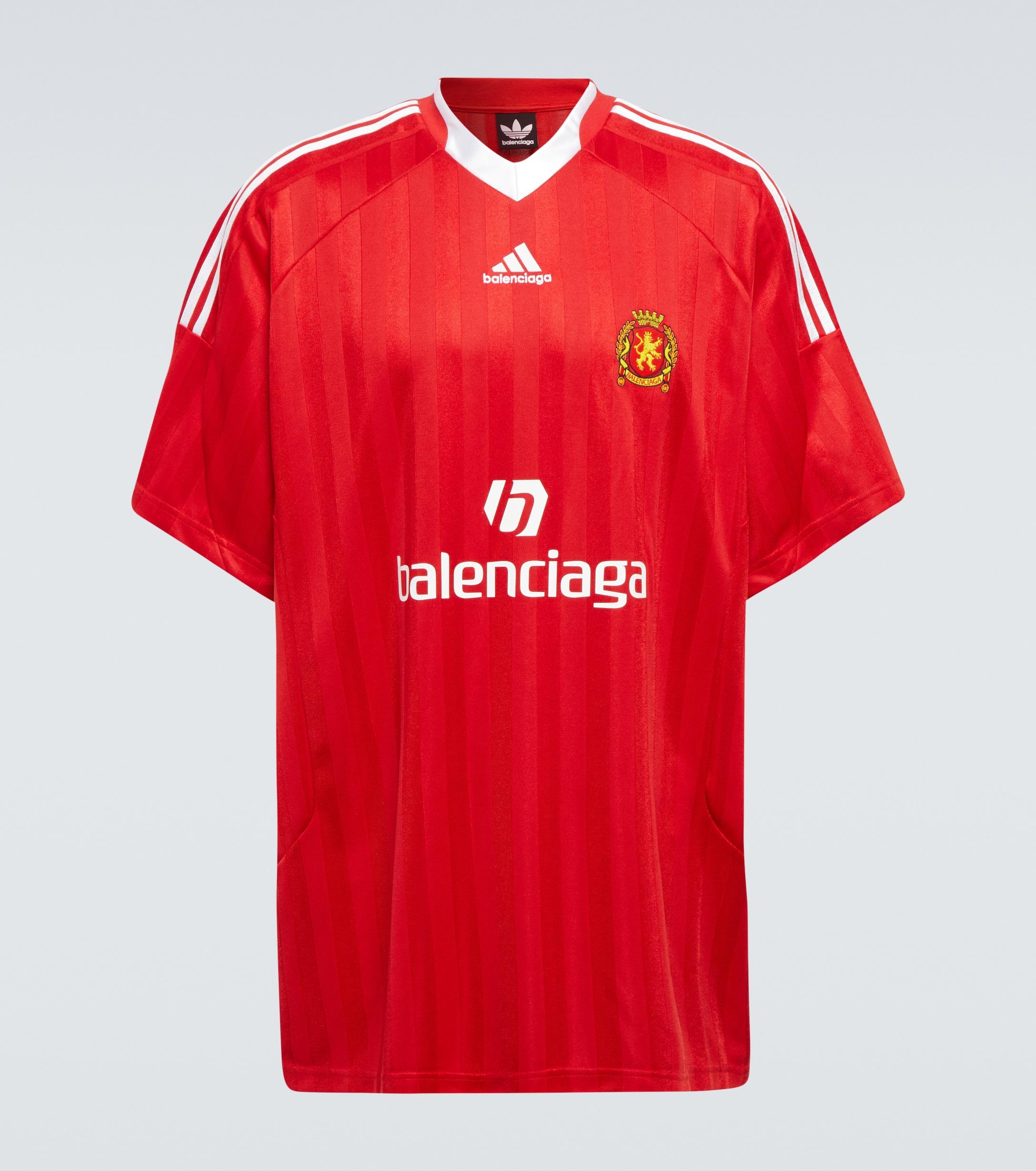 Balenciaga X Adidas Oversized Soccer Jersey in Red for Men | Lyst UK